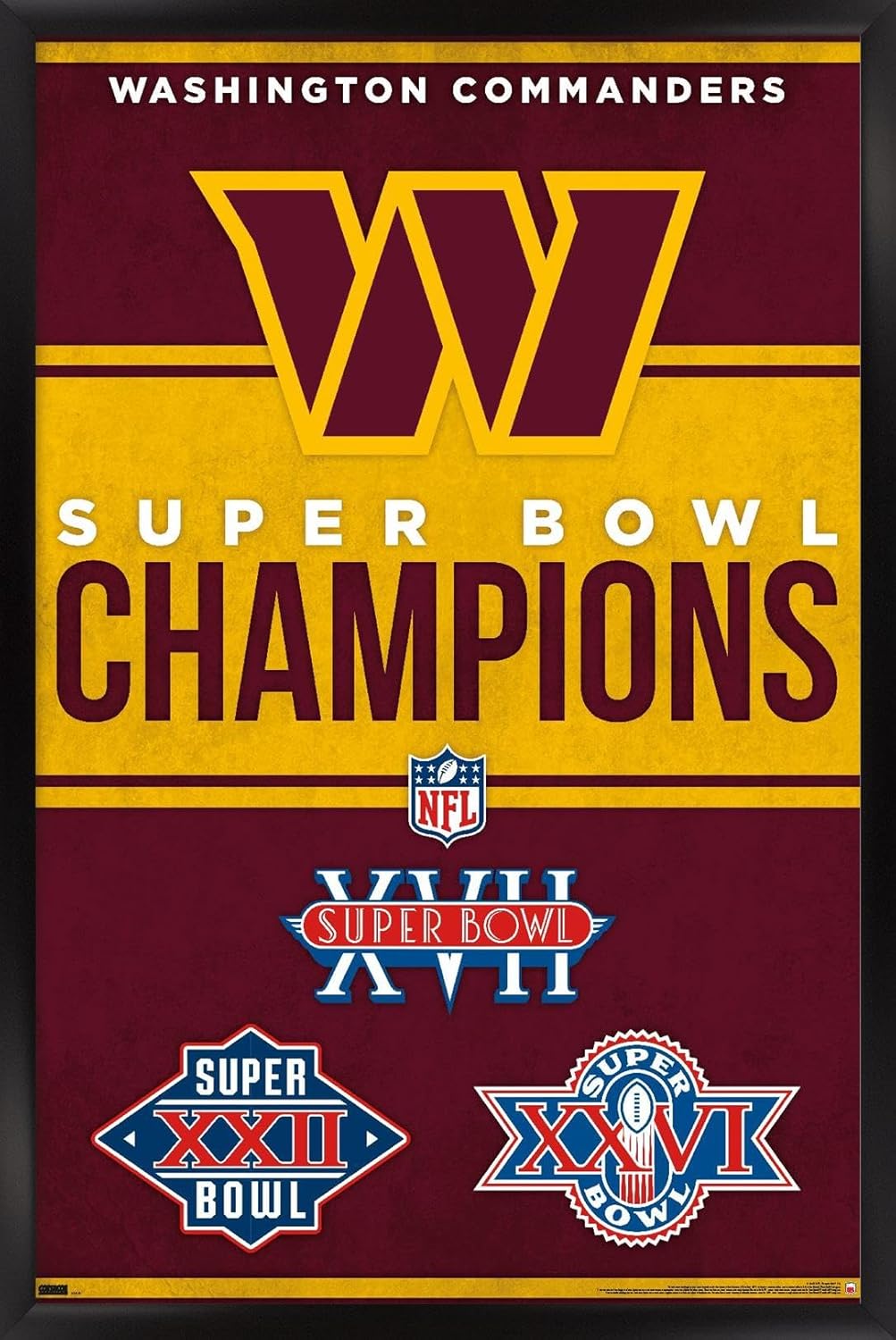 Amazon.com: Trends International NFL Washington Commanders - Champions ...