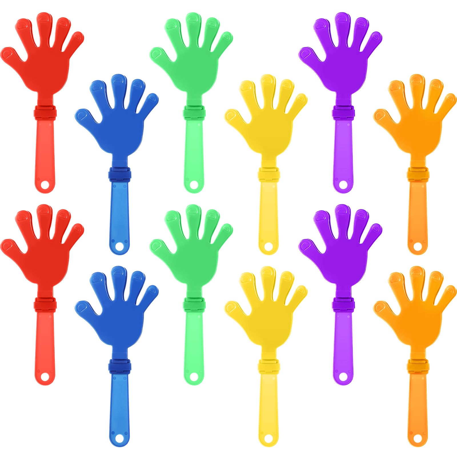 Amazon.com: ZCYSRLQIN 12 Pcs 6 Colors Hand Clappers 7.5 Inch Clappers Noisemakers Noise Makers ...