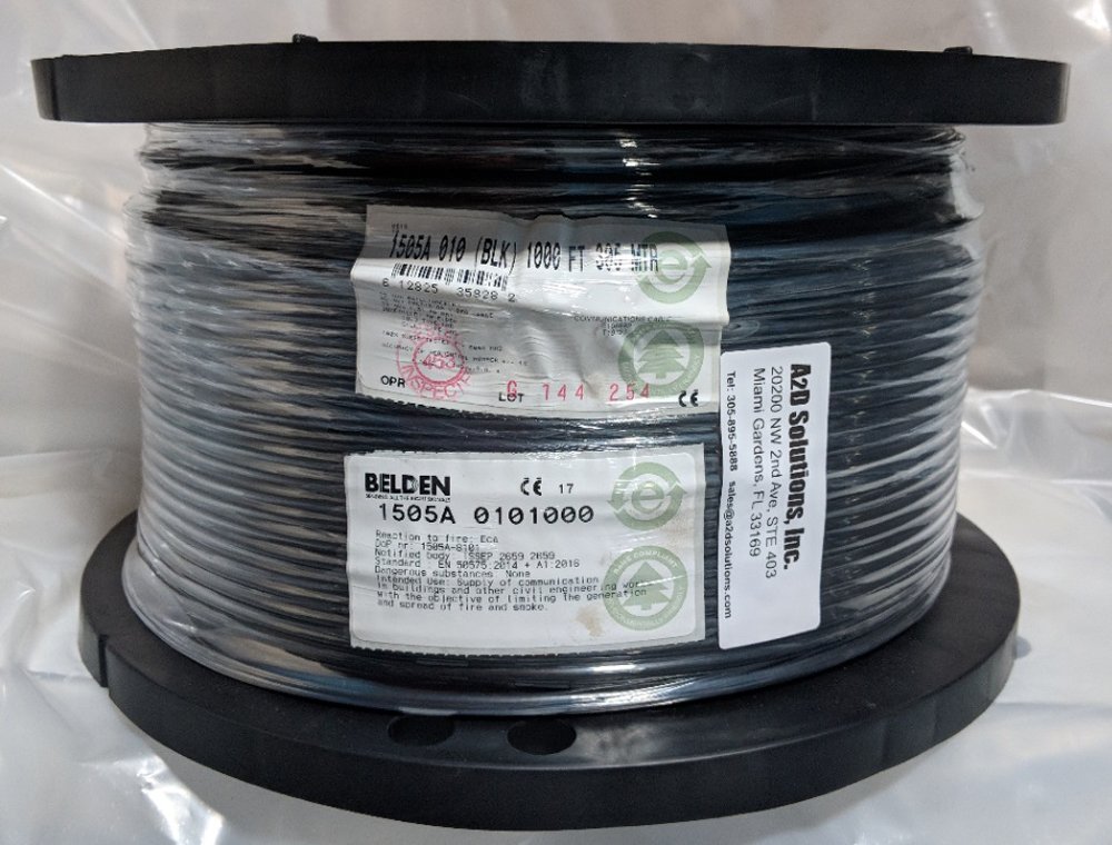 Amazon.com: Belden Wire & Cable Co. - 1000FT - 1505A 0101000 - Black RG ...