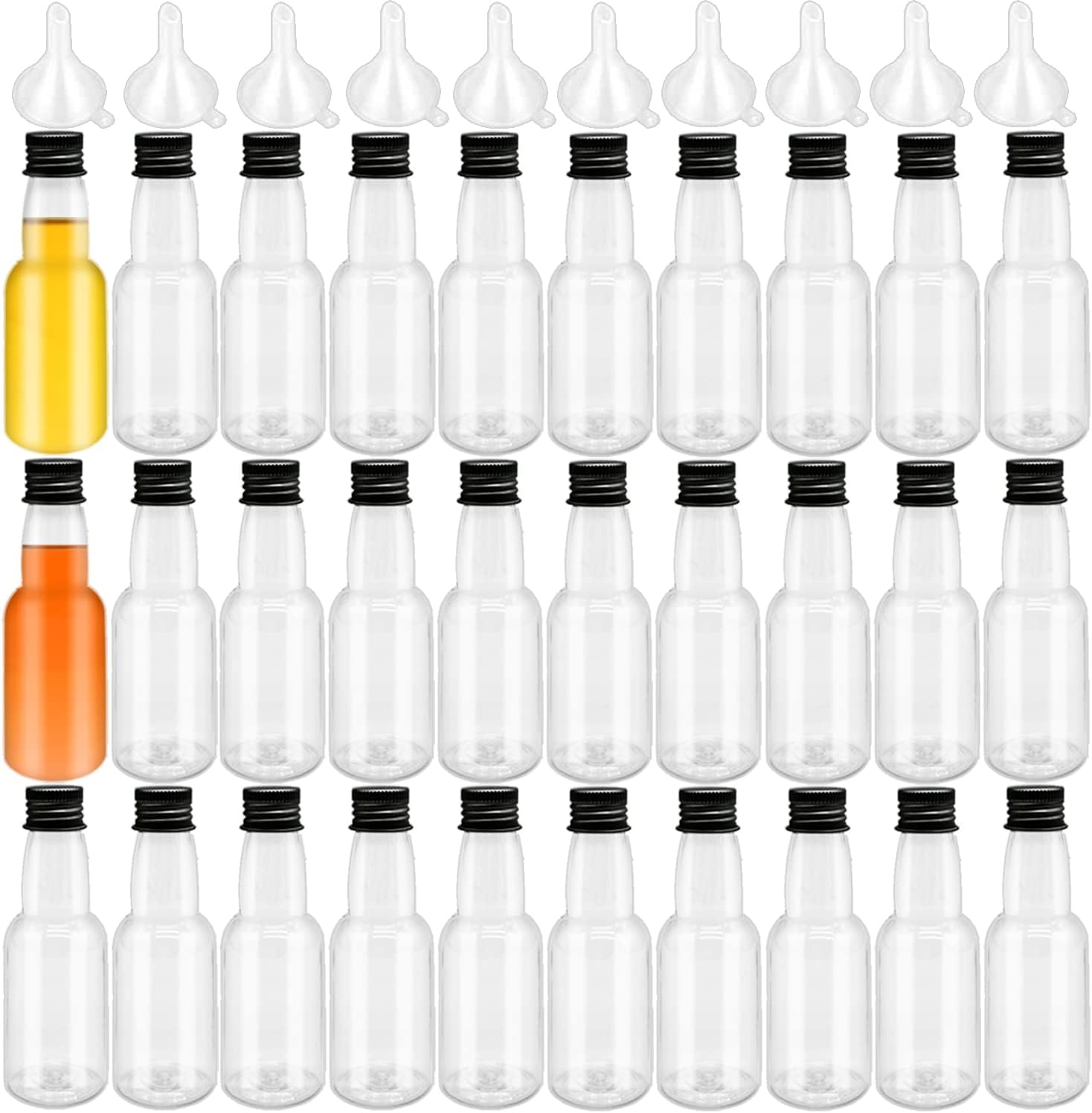 Amazon.com: Stockroom Plus 30 Pack 50ml Mini Liquor Bottles with Caps ...