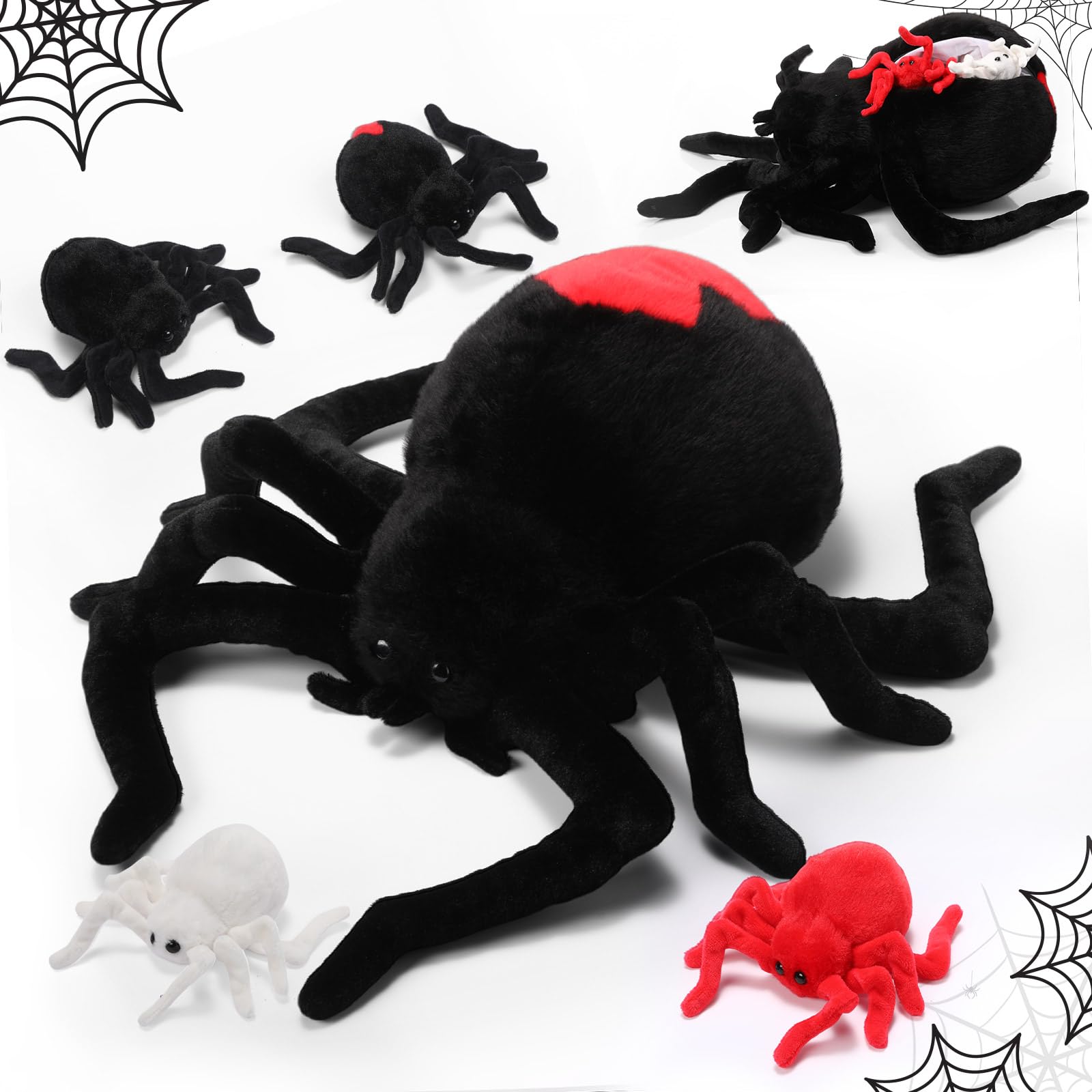 Amazon.com: HyDren 5 Pcs Spider Plush Set 14 Inch Redback Spider ...