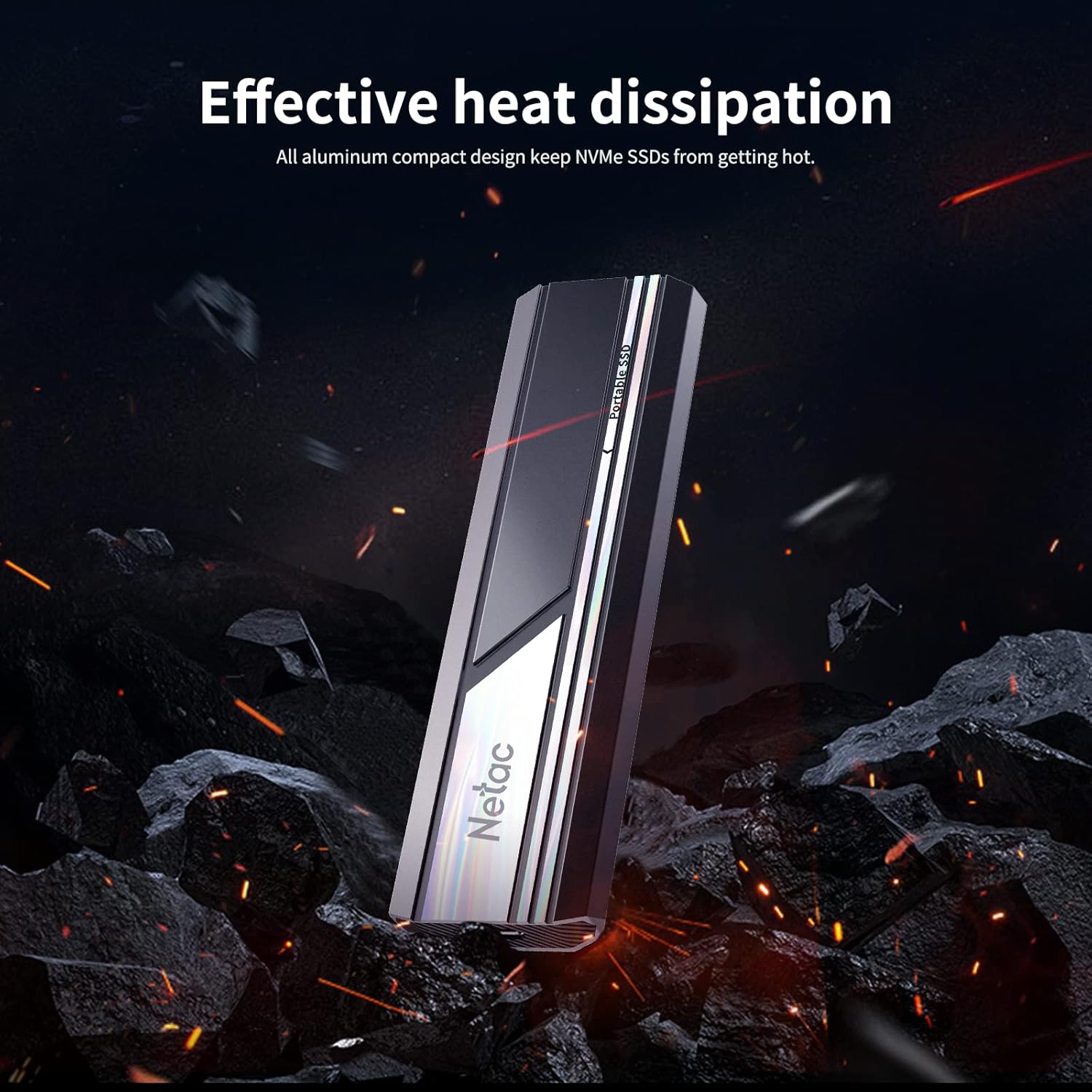 Netac ZX10 1TB USB 3.2 Gen 2 SSD portátil tipo C PCIeGen3x4 NVMe1.3 ...