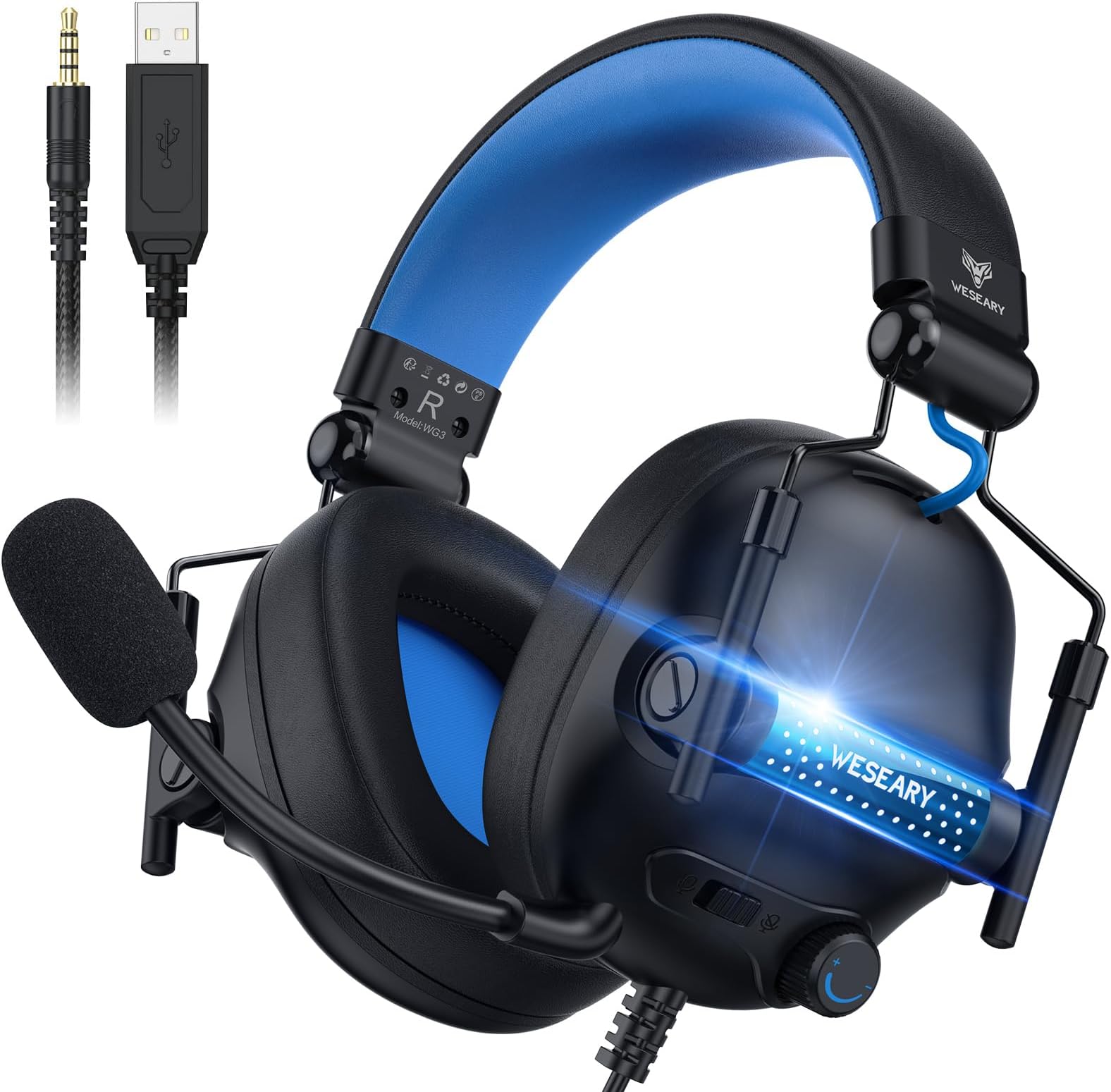 WESEARY Gaming Headset for Xbox One/PS4/PC/Switch, Stereo Gaming PS5 ...