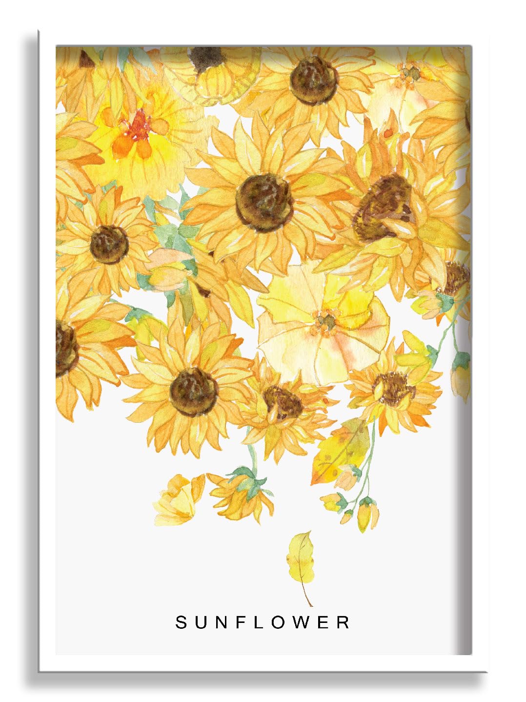 SAF paintings Sunflower Theme Premium White Frame Wall Painting for ...