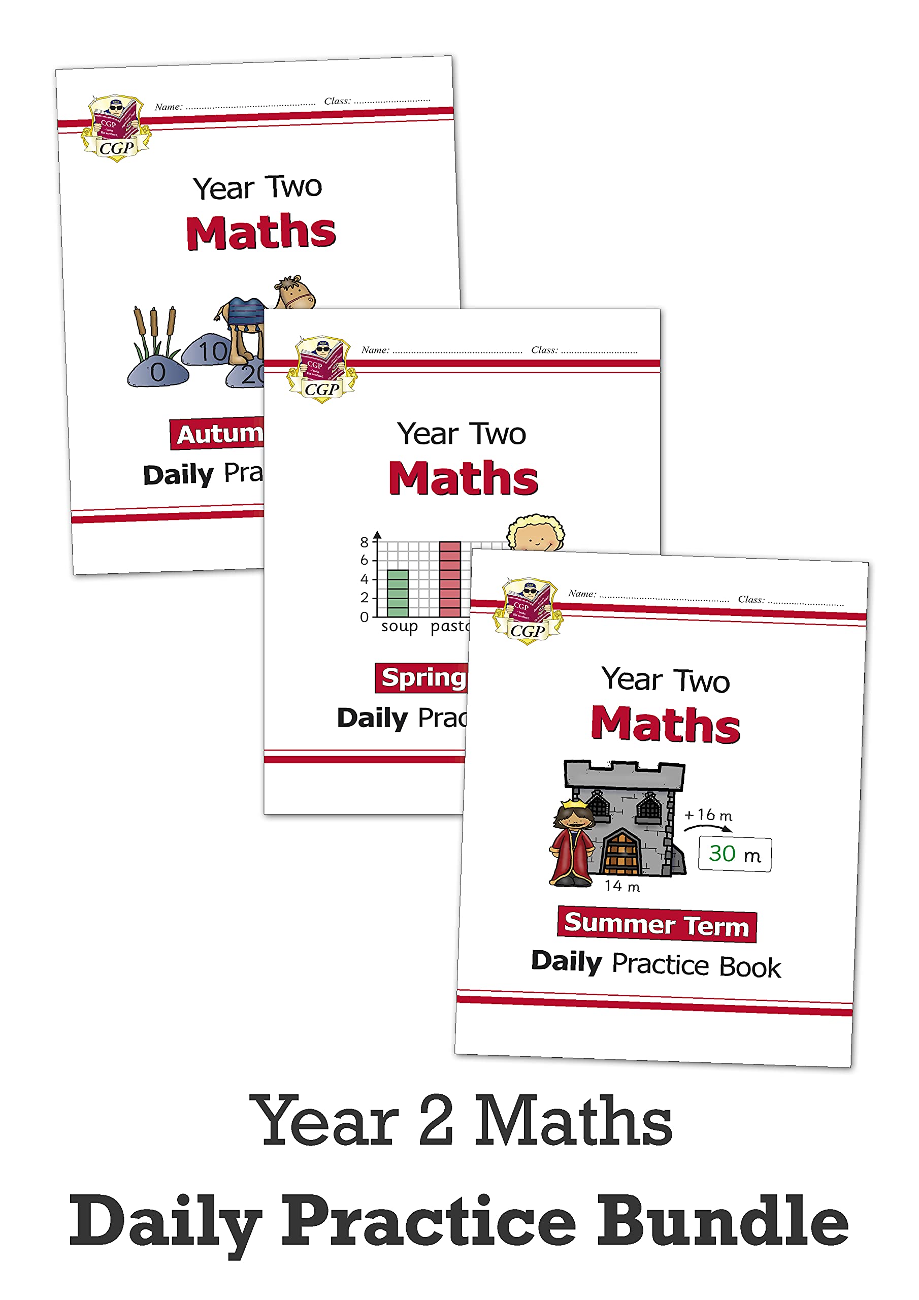 Year 2 Maths Daily Practice Book 3 Bundle for KS1 Ages 6-7: Autumn ...