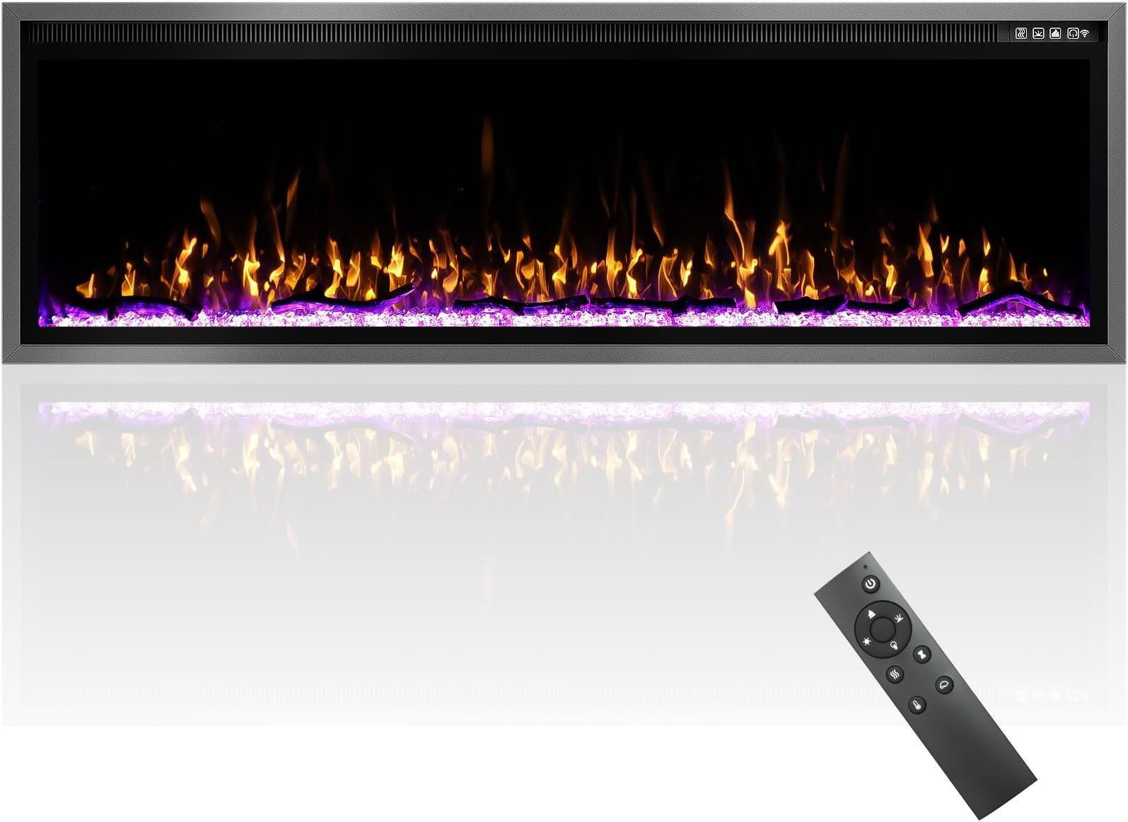 Amazon.com: Kucreiheat 60 inch Electric Fireplace Inserts/Wall Mounted ...