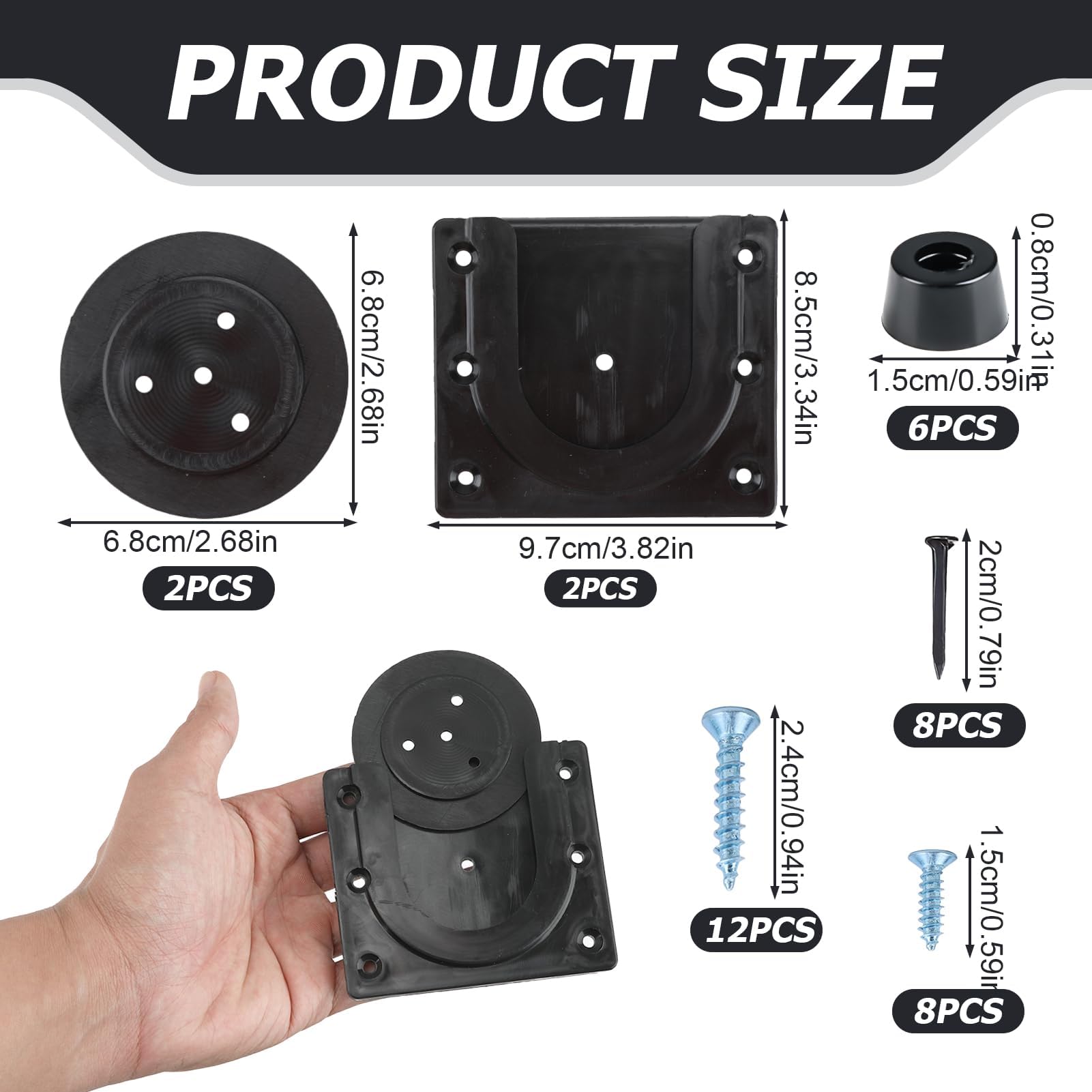 2 PCS Professional Dartboard Bracket for Hanging Dartboards, Plastic ...