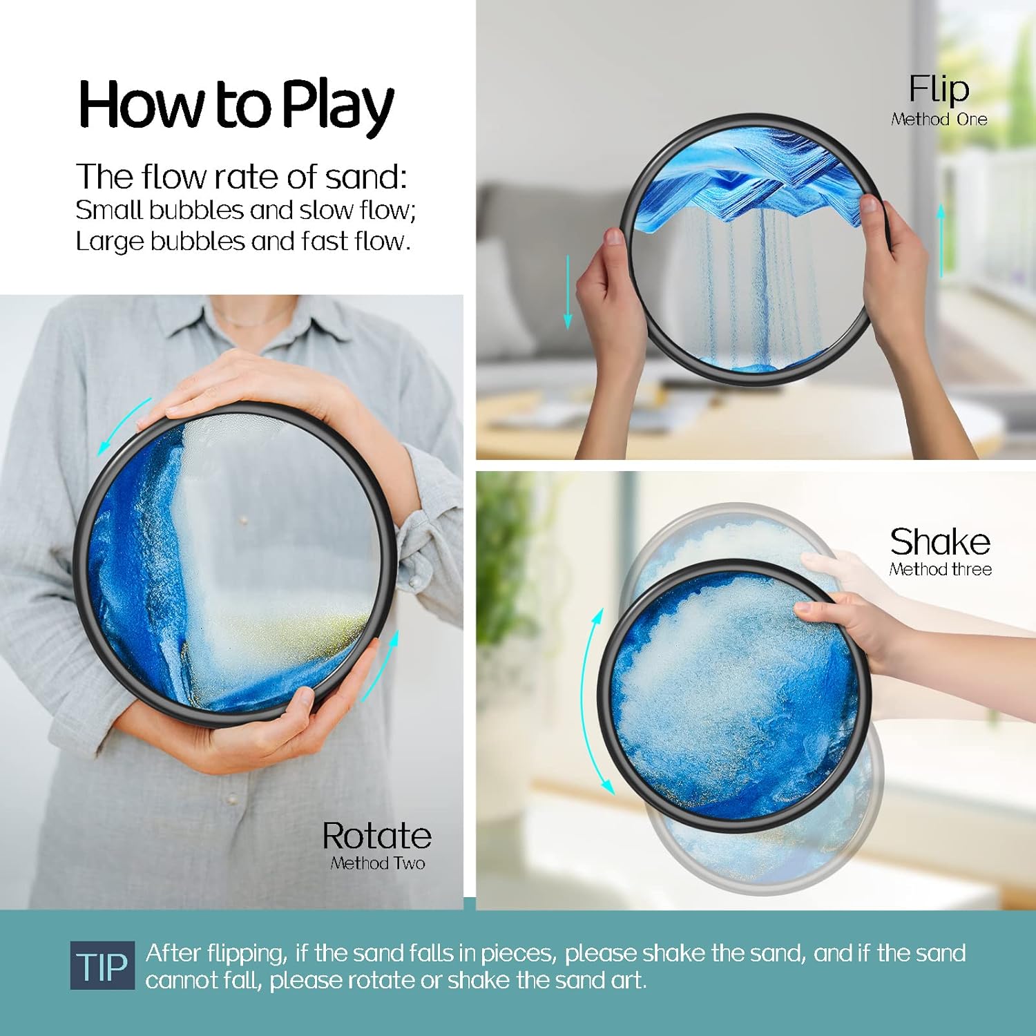 Fitifun Liquid Motion Sand Art Photo pour Home Decor Maroc | Ubuy