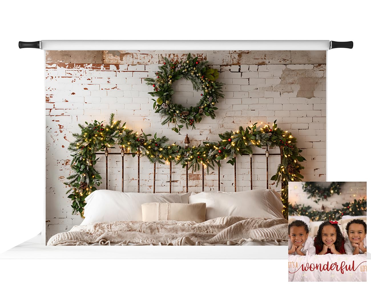 Telones Navideños Kate Christmas Headboard Bedroom Boudoir Backdrop For ...