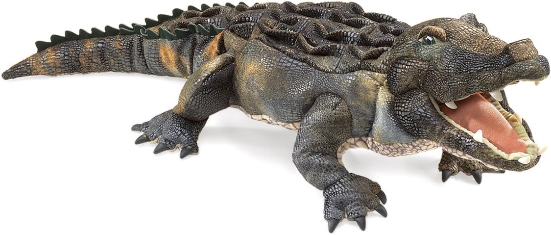 Amazon.com: Folkmanis American Alligator Hand Puppet, Green, 1 EA ...
