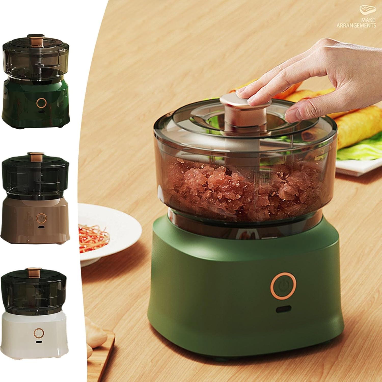 Amazon.com: Electric Mini Garlic Chopper, Portable Food Processor ...