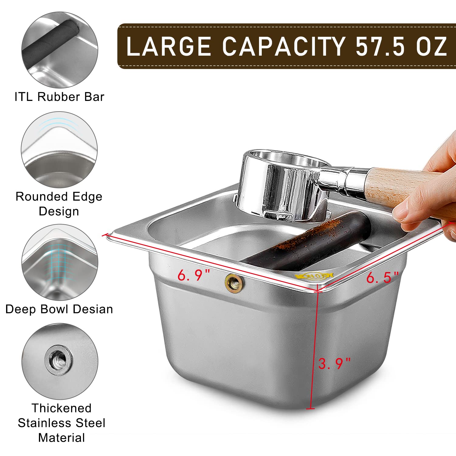 Snapklik.com : Espresso Knock Box Tamp Station: Knock Box Espresso ...