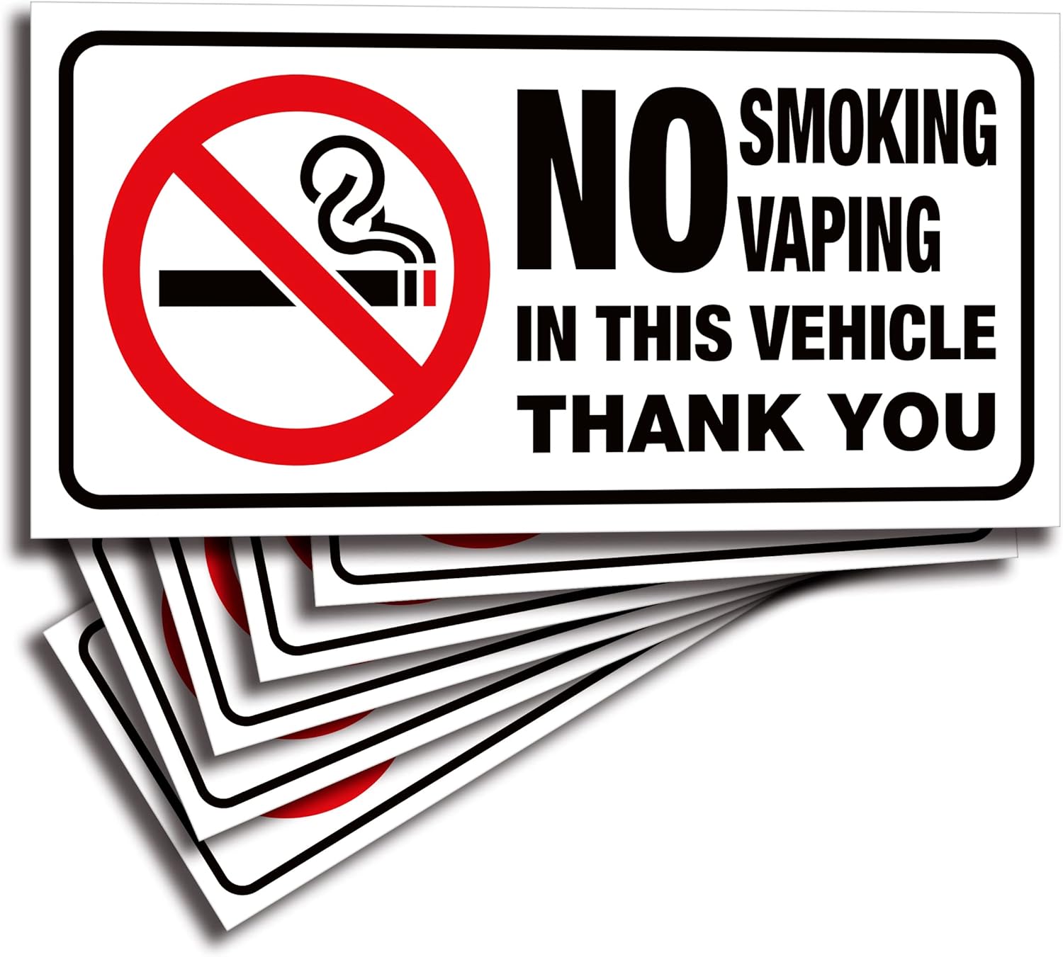 Amazon.com: iSYFIX No Smoking No Vaping for Vehicles Stickers - 6 Pack ...