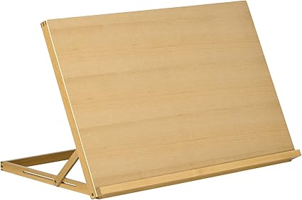 Vinsetto Desktop Table A2 Easel Craft Workstation, Adjustable Beechwood ...
