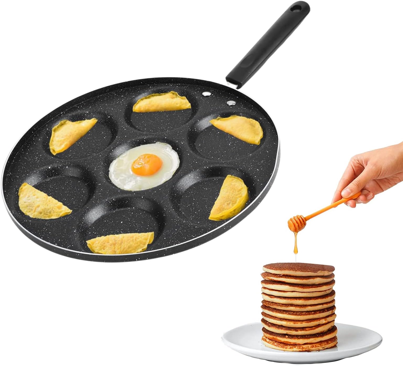 Non-Stick Ceramic Coated Frying Pan 27 cm for Mini Pancakes | Mini ...