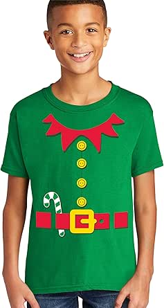 Amazon.com: DIRTYRAGZ Elf Costume Shirts for Kids Men & Women ...