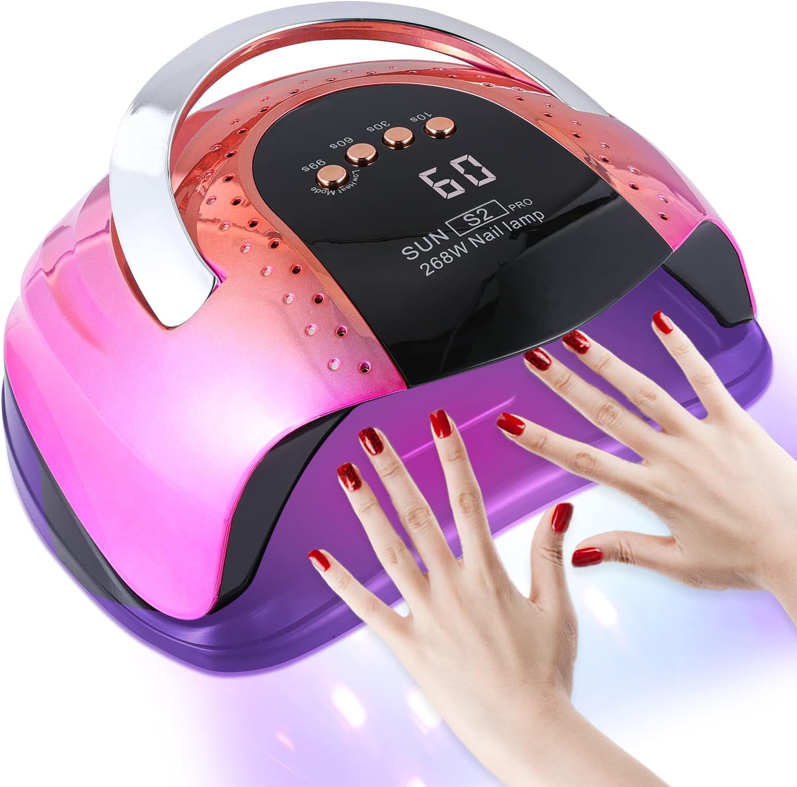 Amazon.com : 268W UV LED Nail Lamp, LKE Nail Dryer for Gel Polish, 4 ...