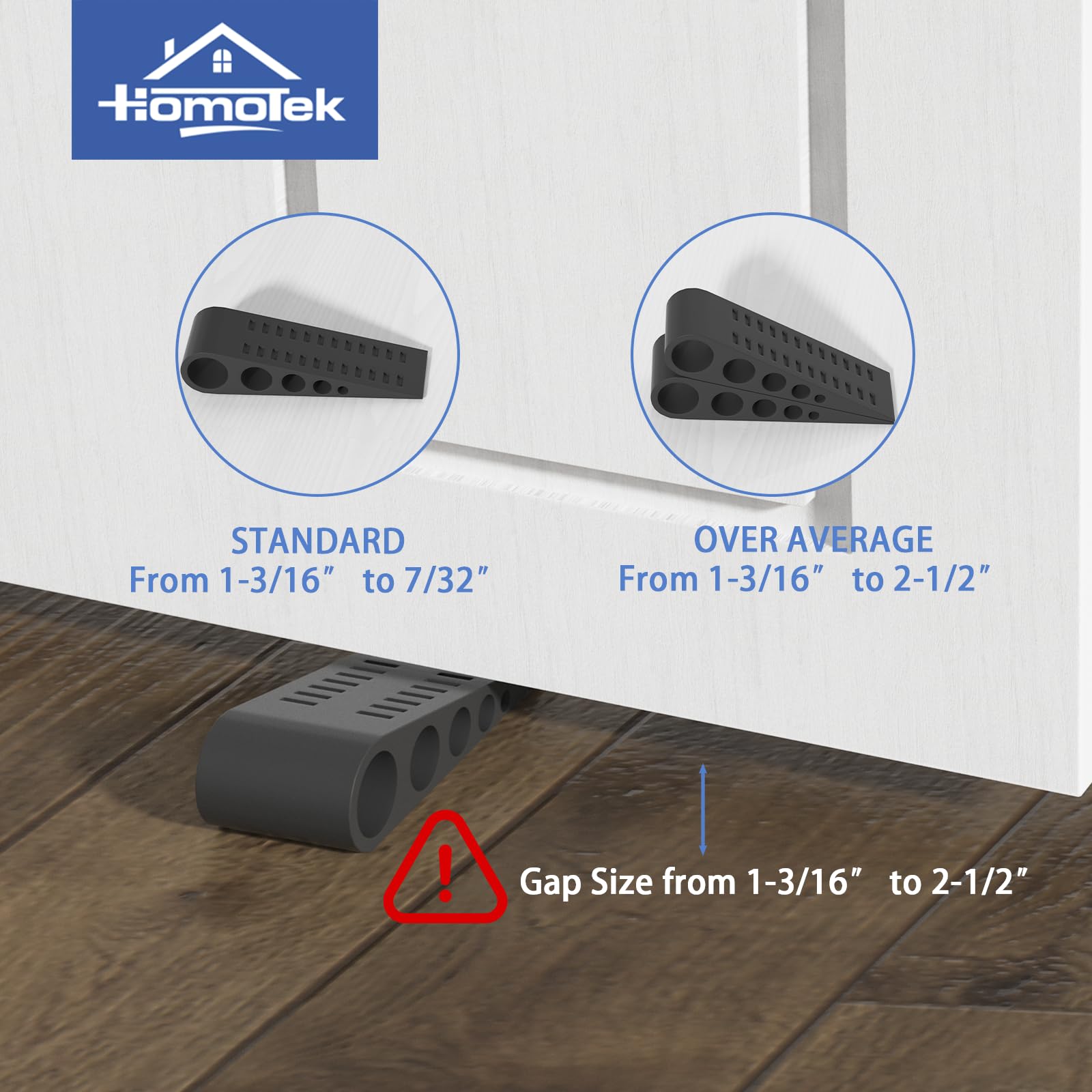 Snapklik.com : HOMOTEK 8 Pack Wedge Rubber Door Stops Door Chucks ...