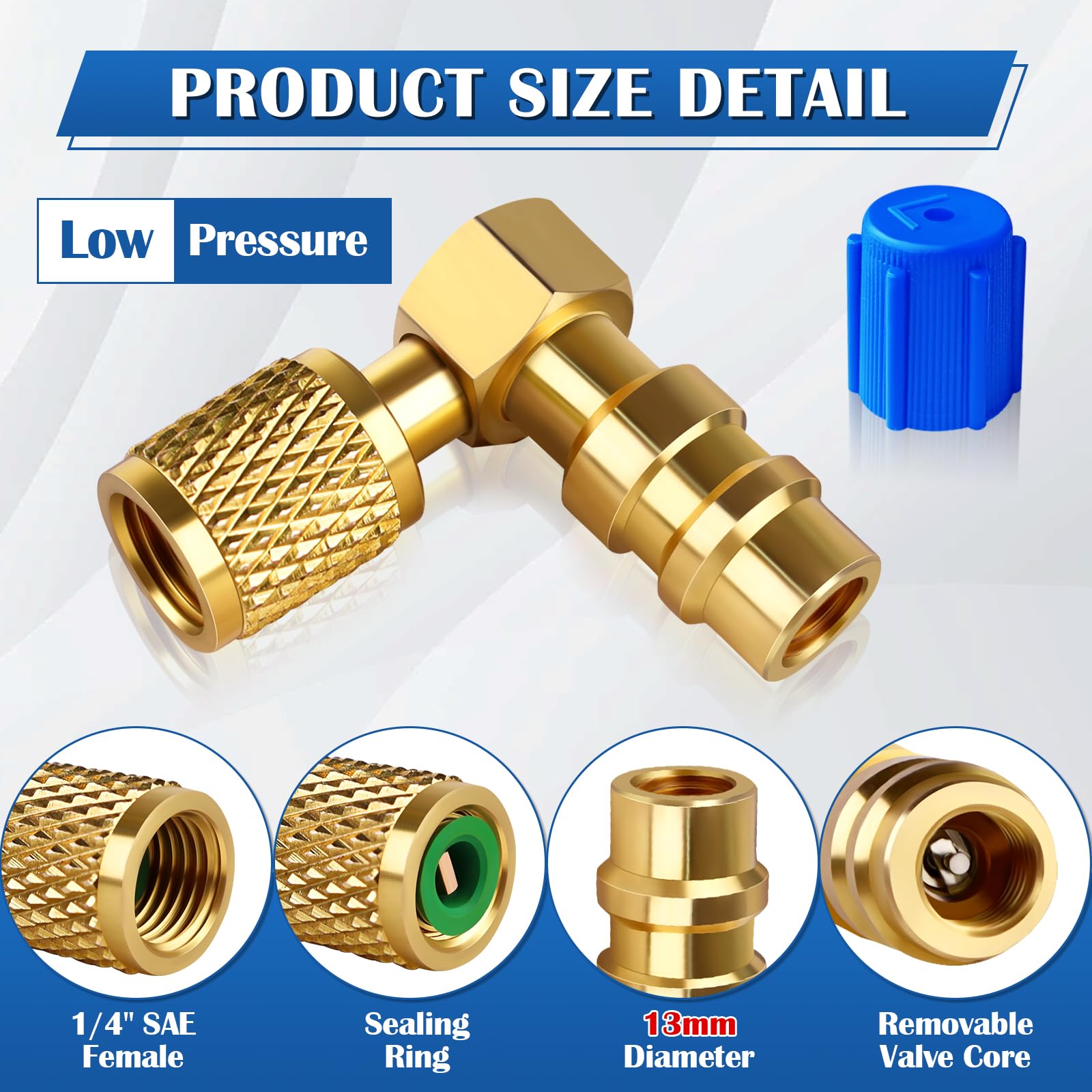 Snapklik.com : FANOVO 90 R12 To R134a Adapter, High & Low Pressure R12 ...