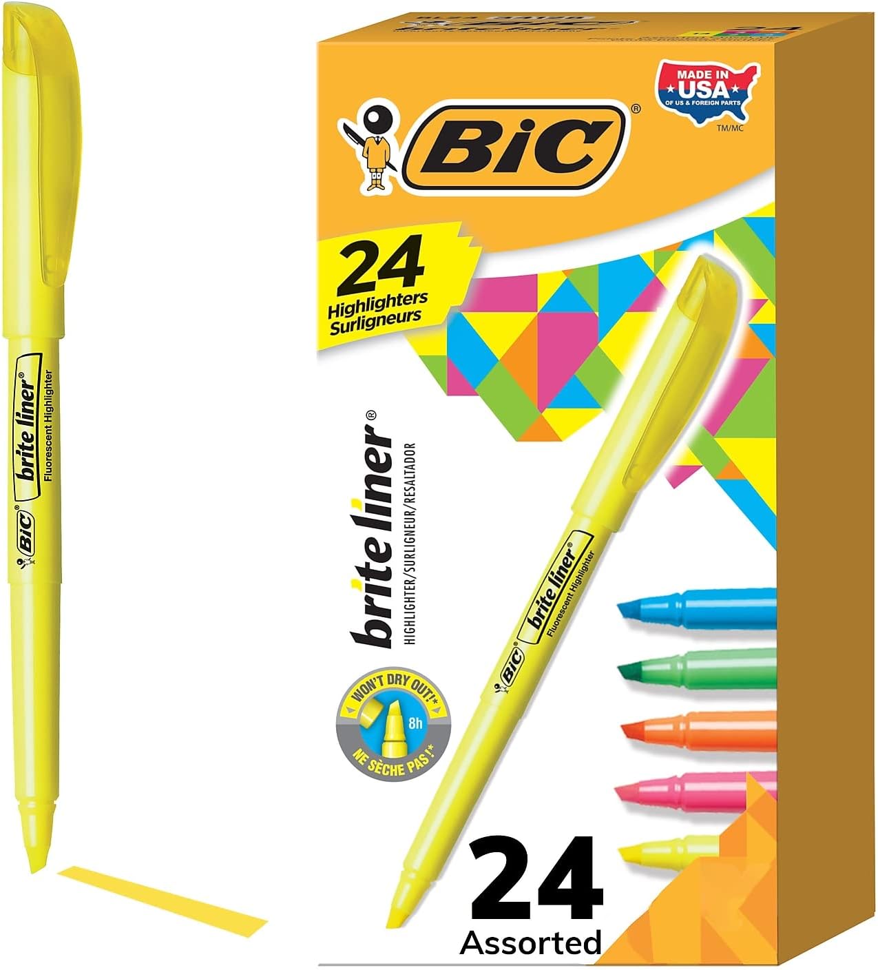 Amazon.com : SHARPIE Pocket Style Highlighters, Chisel Tip, Fluorescent ...