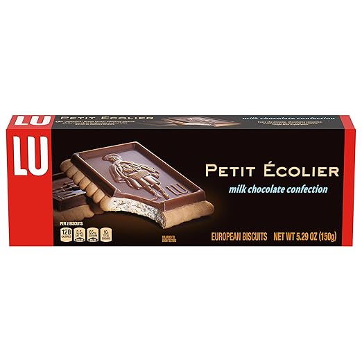 Amazon.com: Lu Petit Ecolier European Milk Chocolate Biscuit Cookies, 5 ...