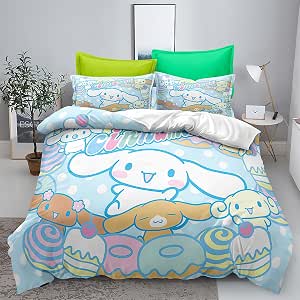 Amazon.com: XYRXARIC 3PCS Cinnamoroll Bedding Set Comforter Duvet Cover ...