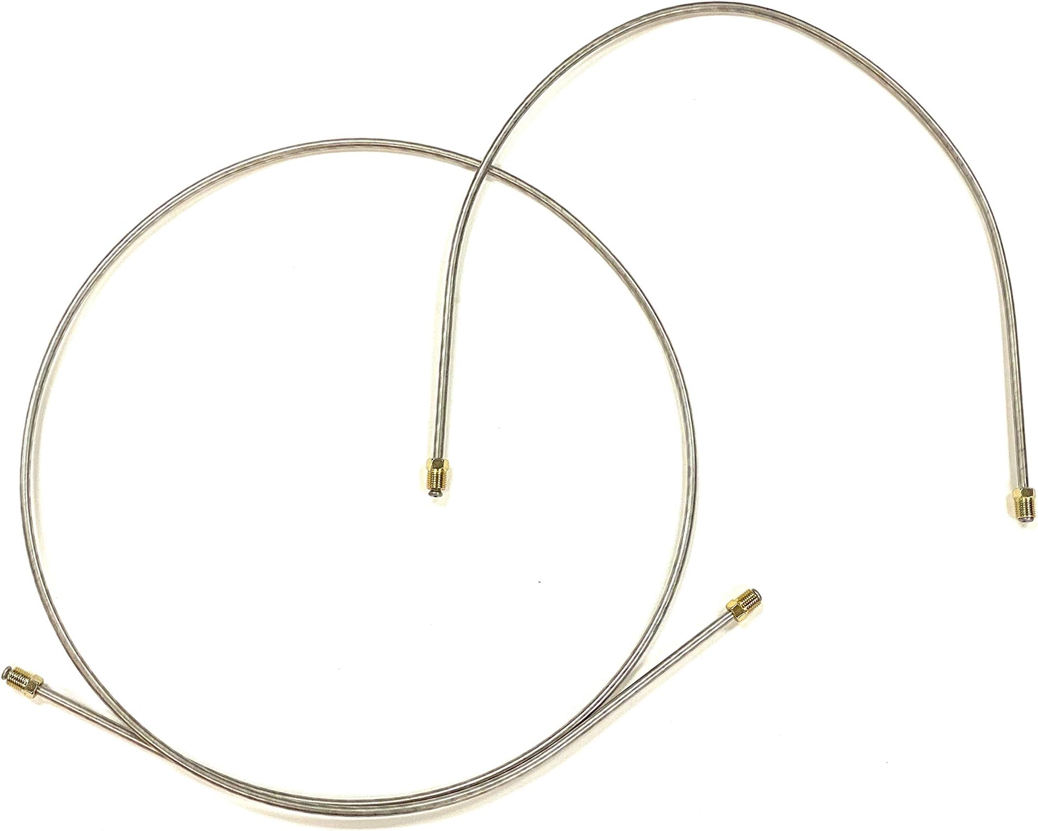 Amazon.com: The Stop Shop Pair of Stainless Steel Rear Axle Brake Lines ...