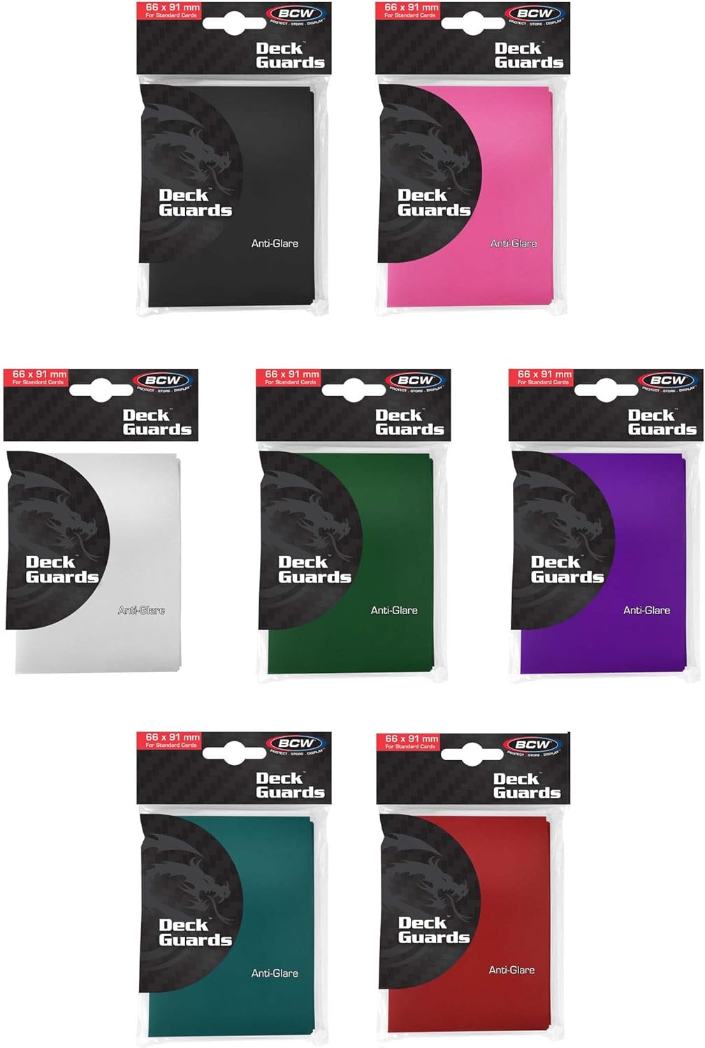 Amazon.com: BCW Double Matte Deck Guard Color Combo Pack - 7 Pack ...