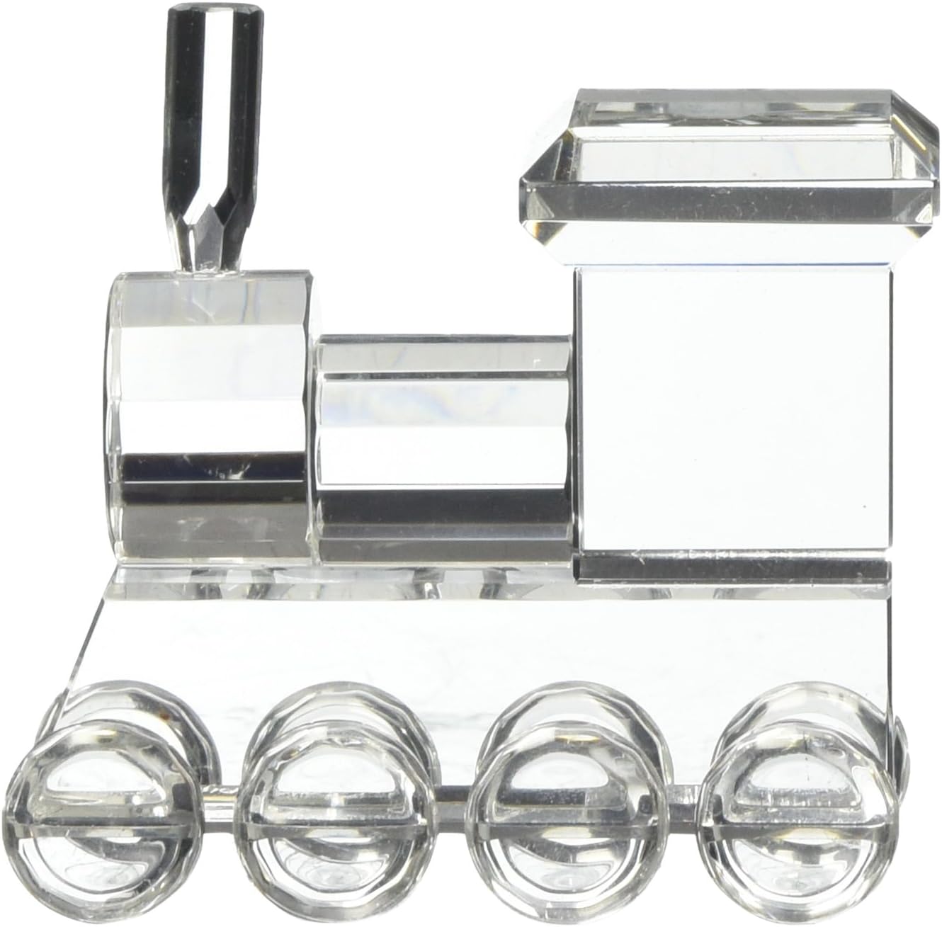 Amazon.com: Large Crystal Locomotive Engine Car Only Train Set Figurine ...