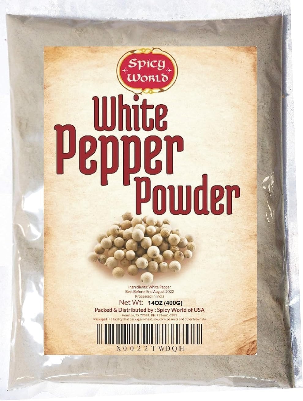 Amazon.com : White Pepper Ground 14 Oz (400g) - Bulk White Pepper ...