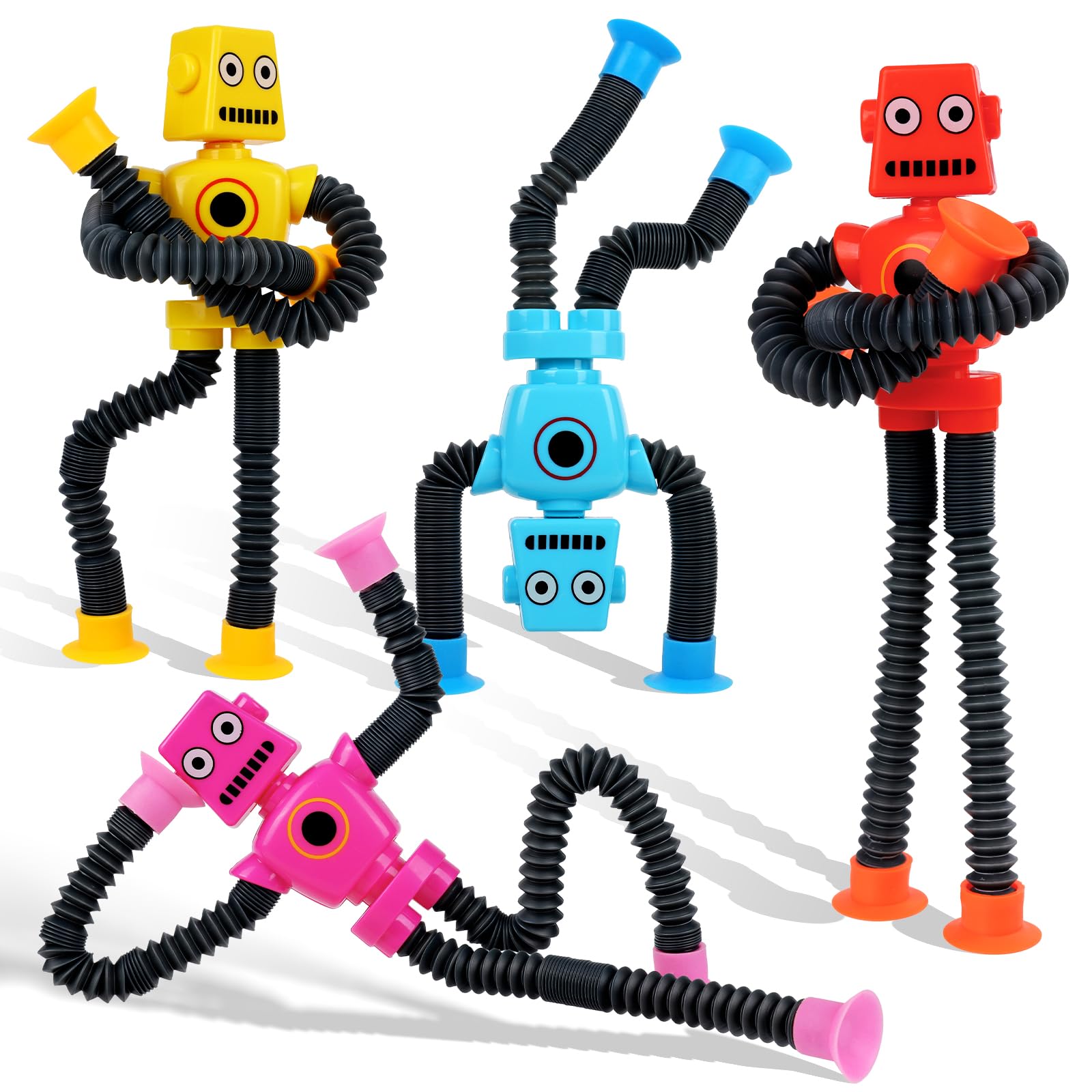 Snapklik.com : 4 Pack Telescopic Suction Cup Robot Toy, Shape Changing ...