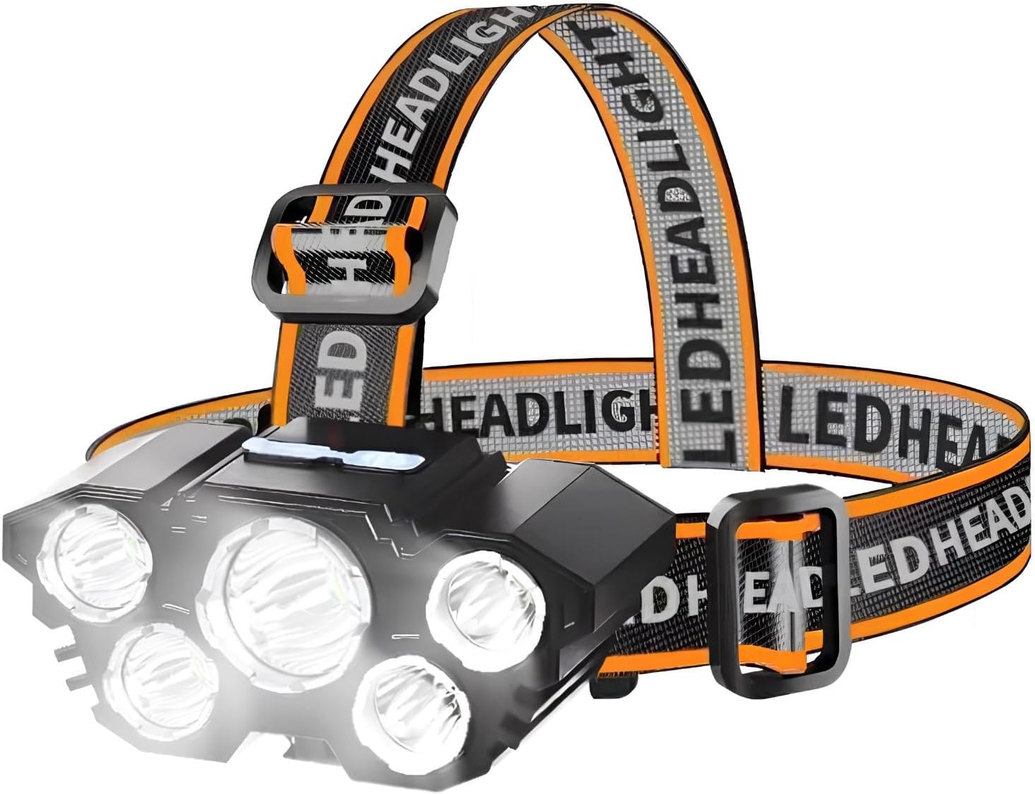 Headlamp LED Lamp Consisting of 5 lights String Lighting Rechargeable ...