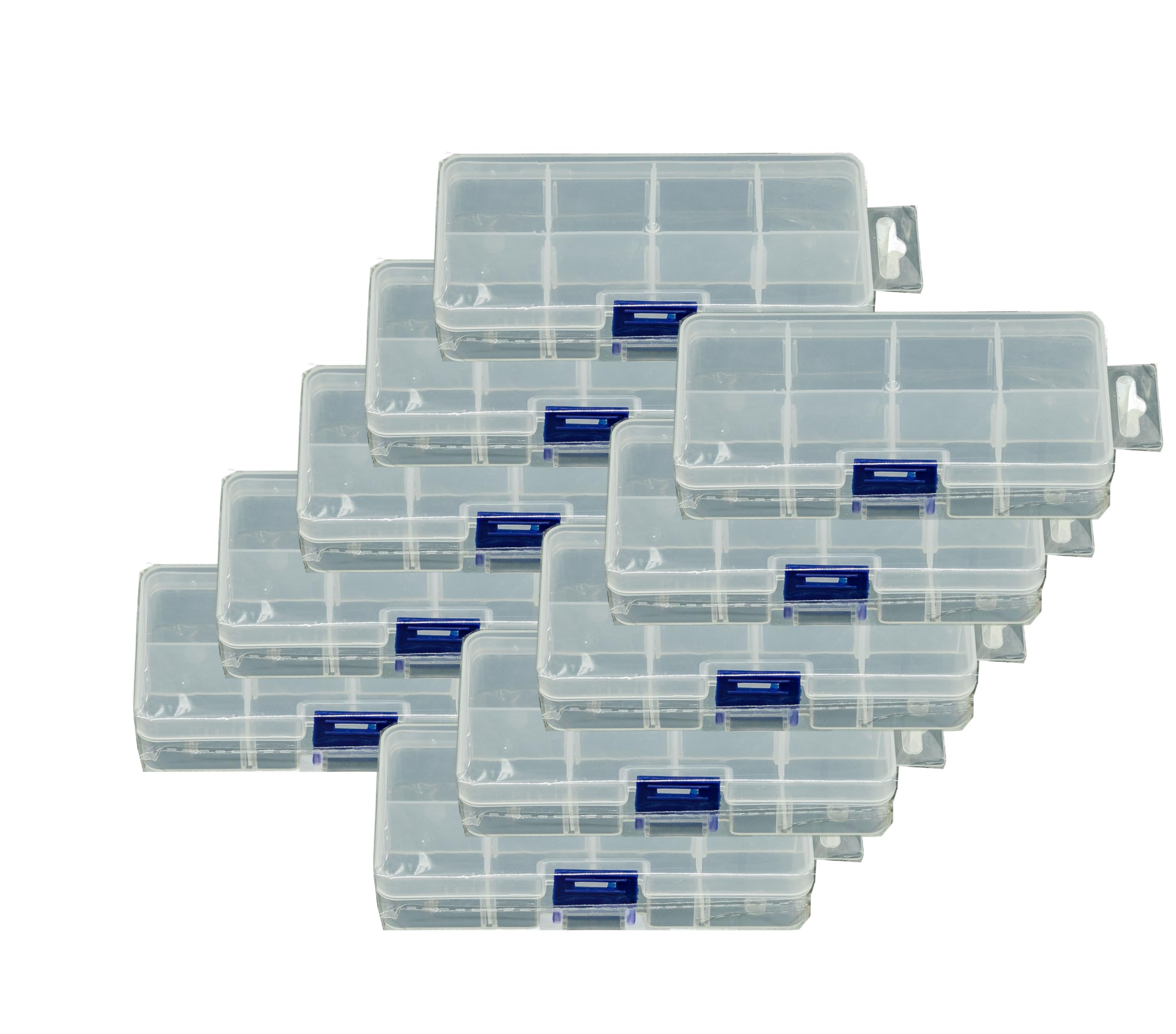 Amazon.com: 10-Pack Small Plastic Storage Box Case Container Snackle ...