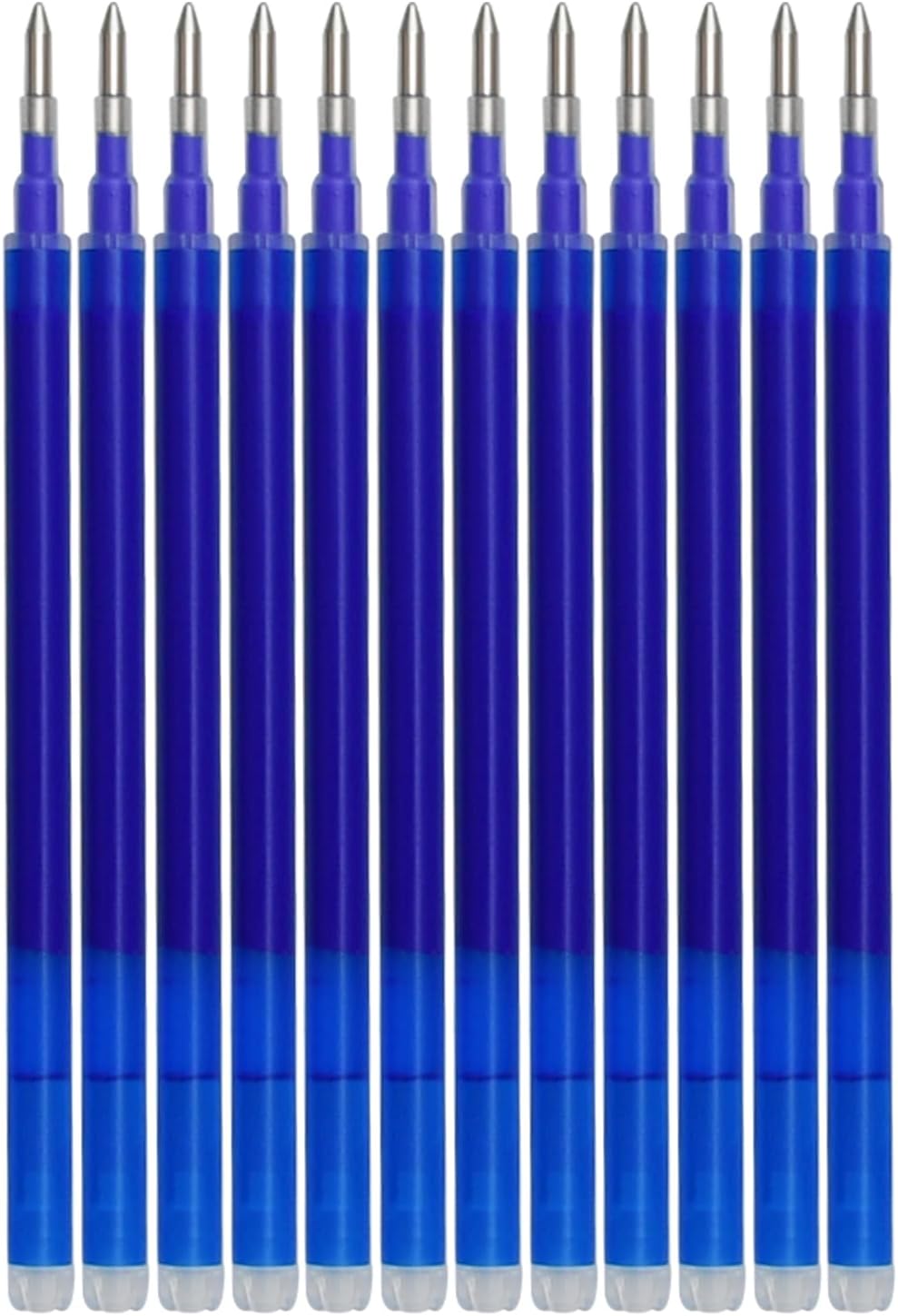 12 Pack Erasable Pen Refills, 0.7mm Blue/Black/Mixed Colors, Compatible ...