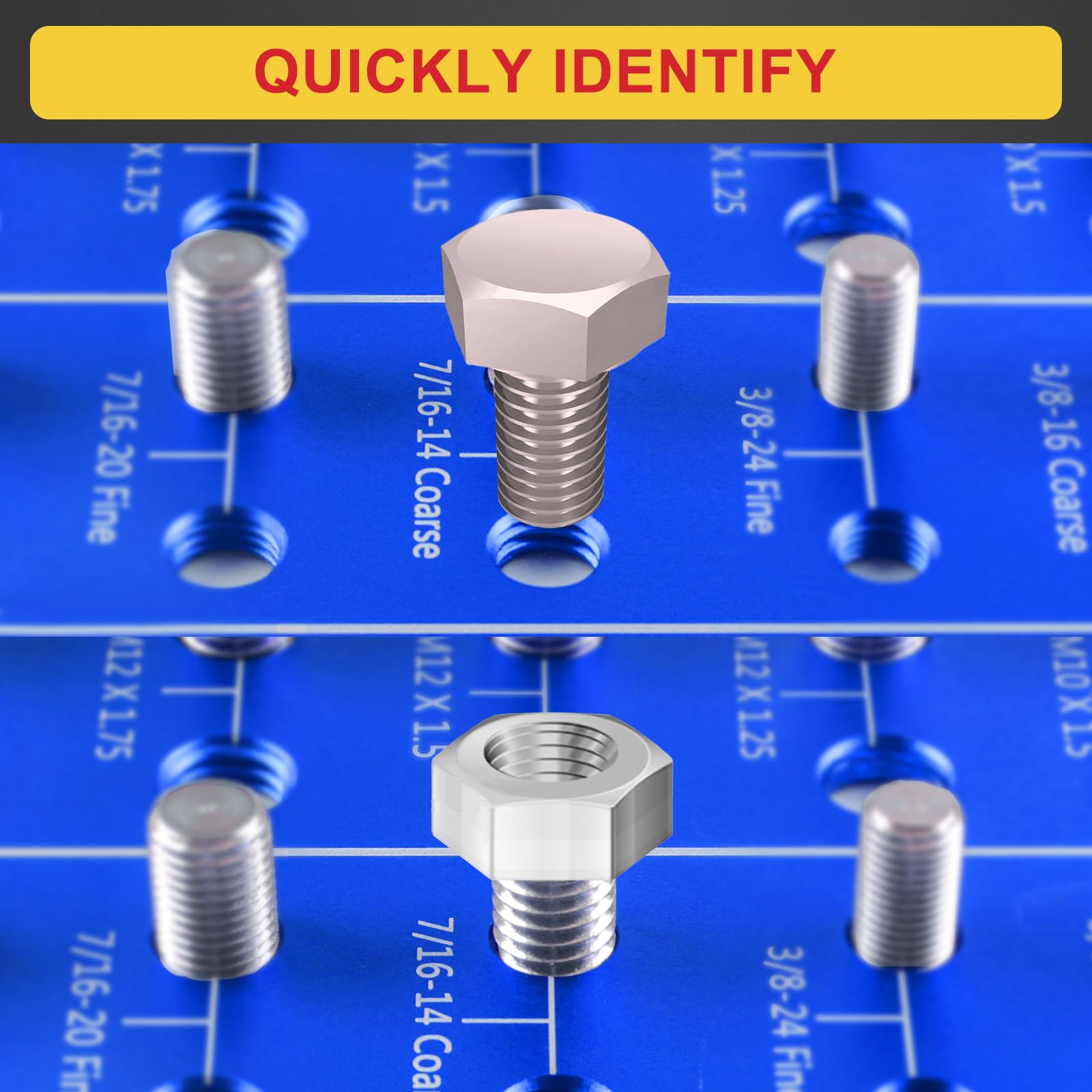 Snapklik.com : Upgrade Identibolt Bolt And Nut Thread Checker: 14 ...