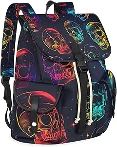 Amazon.com | Carry on Backpack Skulls Theme Lightweight Waterproof ...