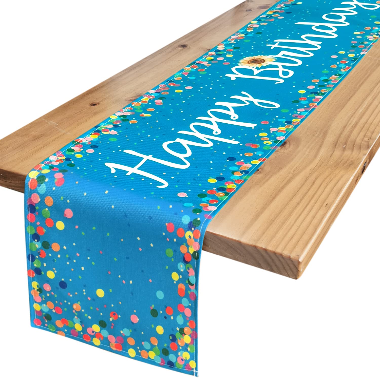 Amazon.com: Letjolt Happy Birthday Table Runner Ocean Theme Birthday ...