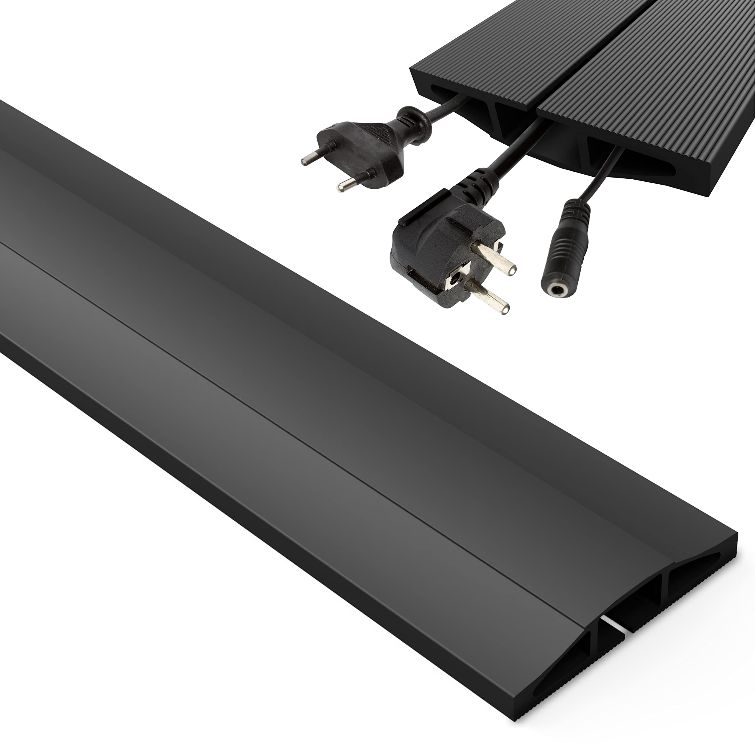 XPERTOOLS Outdoor Cable Protector 1.8M Long Black - Made PVC - Bendable ...