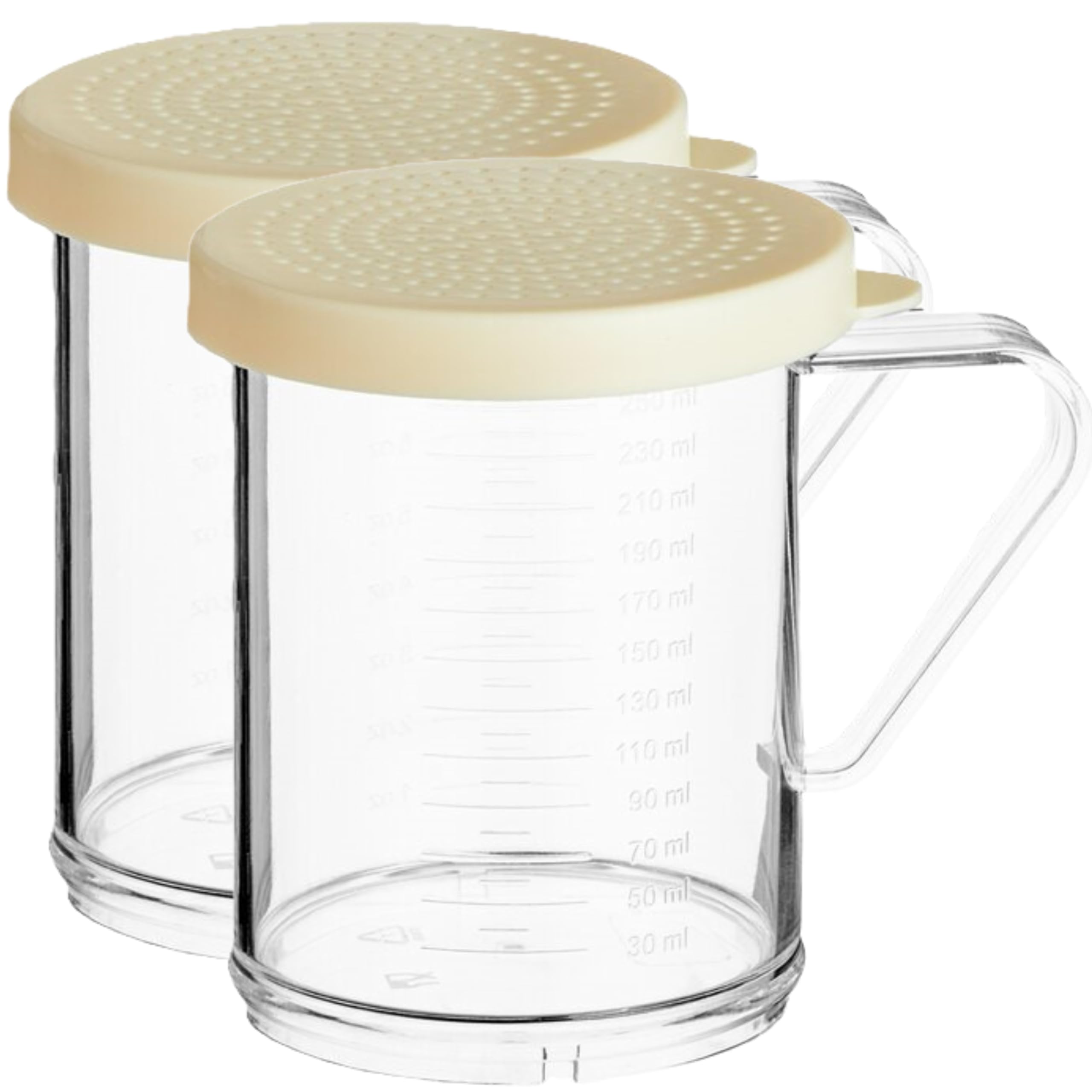 Amazon.com: 2-Pack 10 oz Polycarbonate Spice Shakers with Beige Lids ...