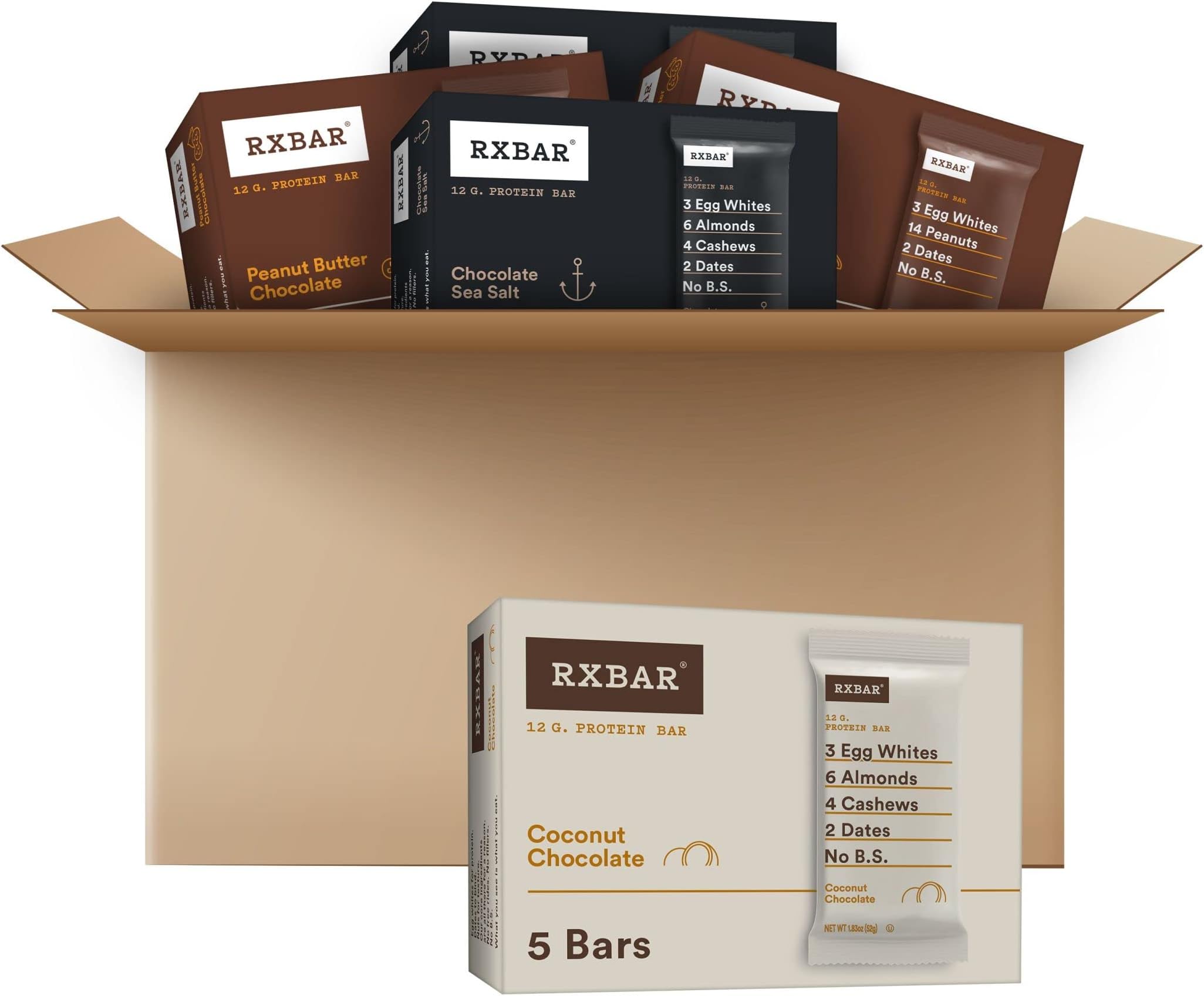 Amazon.com : RXBAR Protein Bars, 12g Protein, Gluten Free Snacks ...