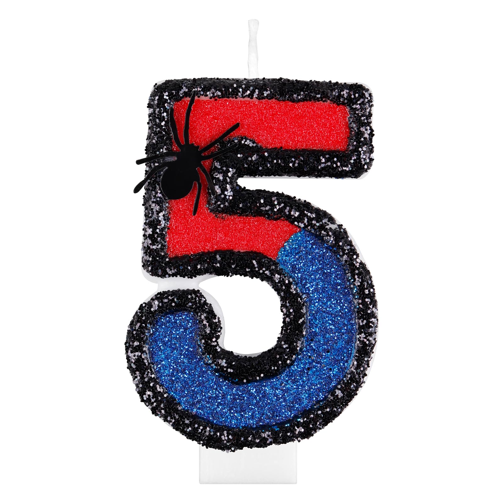 Amazon.com: iNINGER Blue Birthday Candles Number 5 Candle,Spider 5th ...