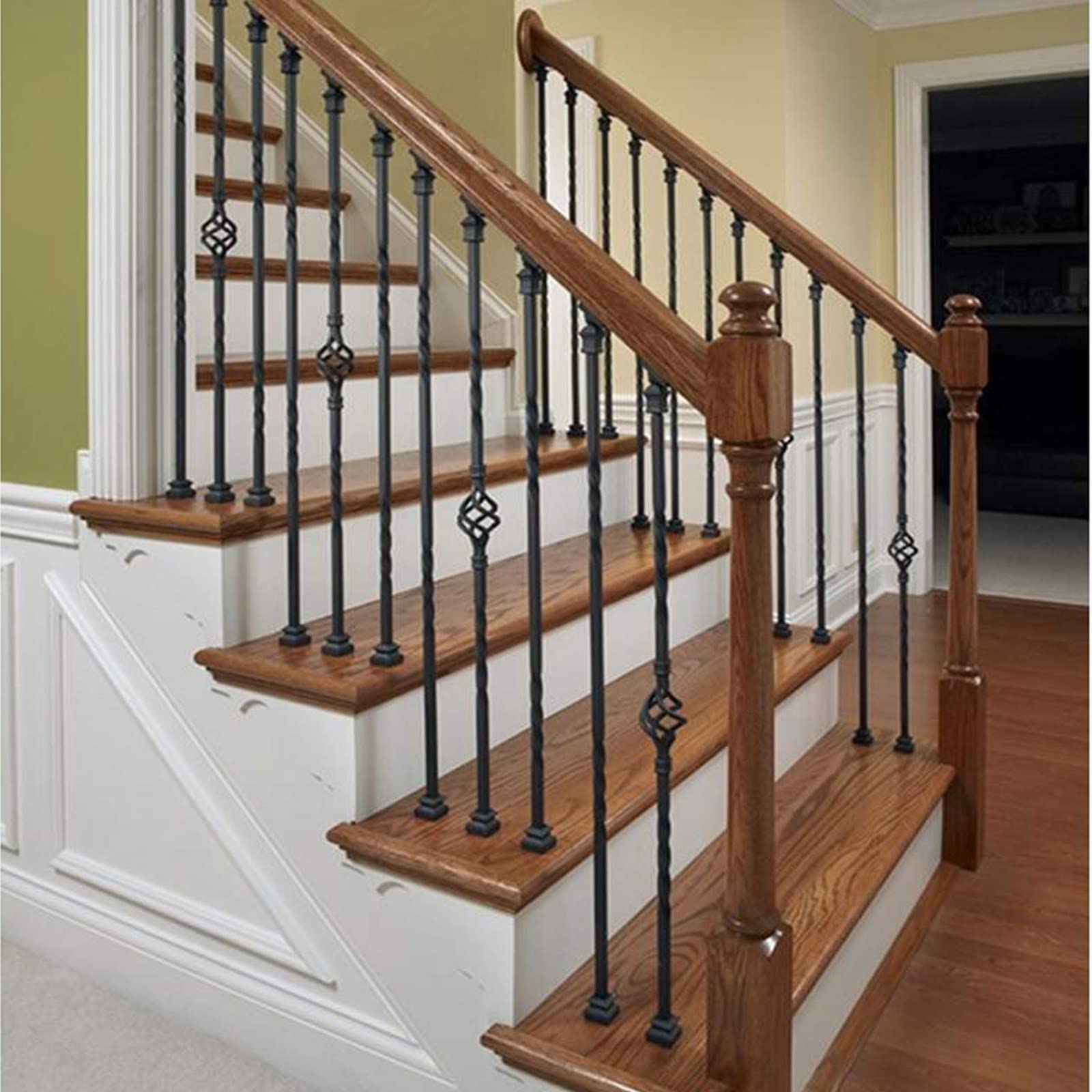 Balusters For Deck Railing WAHHWF Gold Stairs Railing Banister Column ...