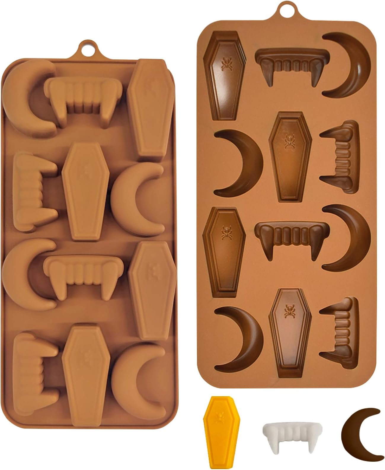 Amazon.com: EDUEE Silicone Chocolate Molds Halloween Candy Molds ...