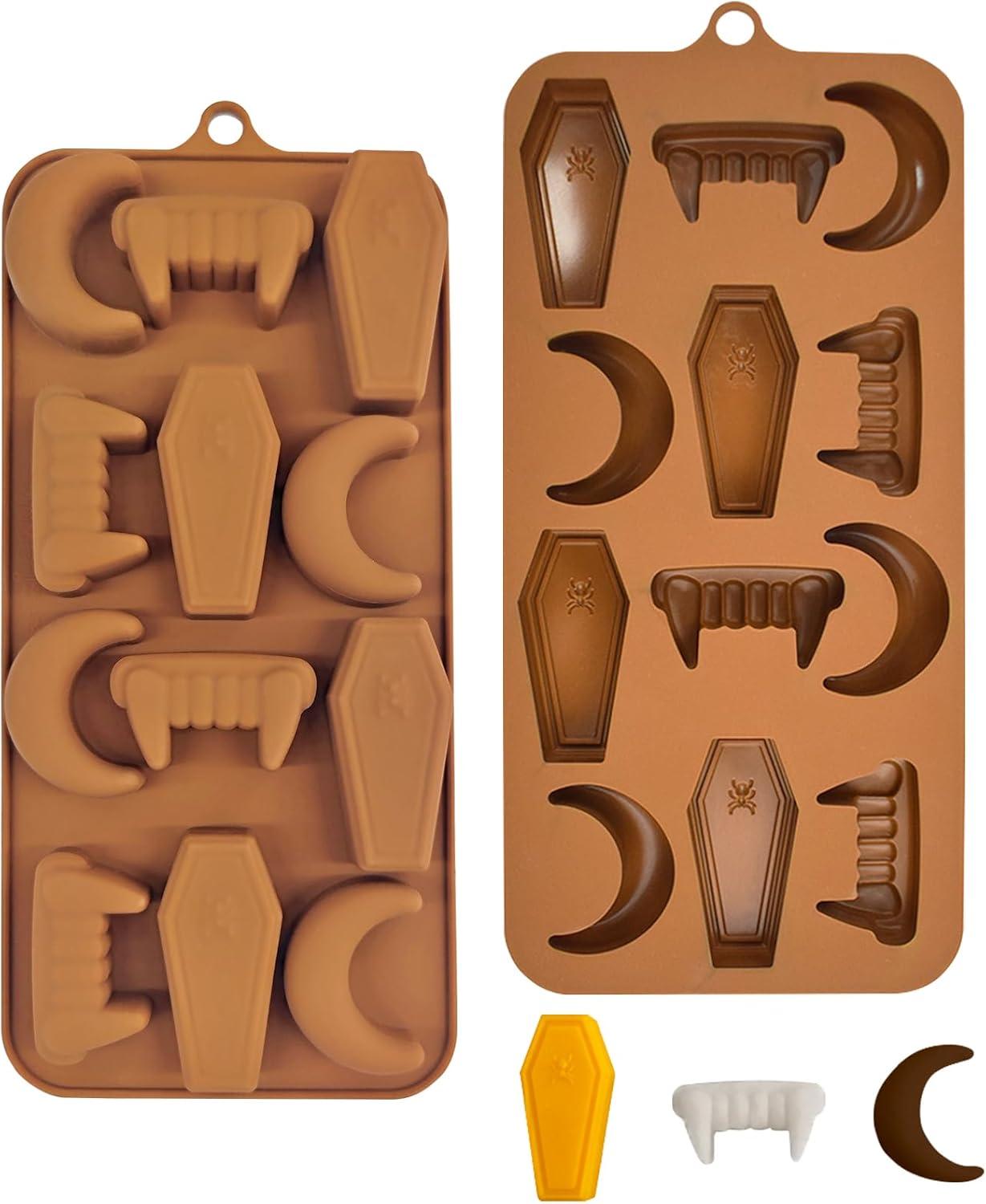 Amazon.com: EDUEE Silicone Chocolate Molds Halloween Candy Molds ...