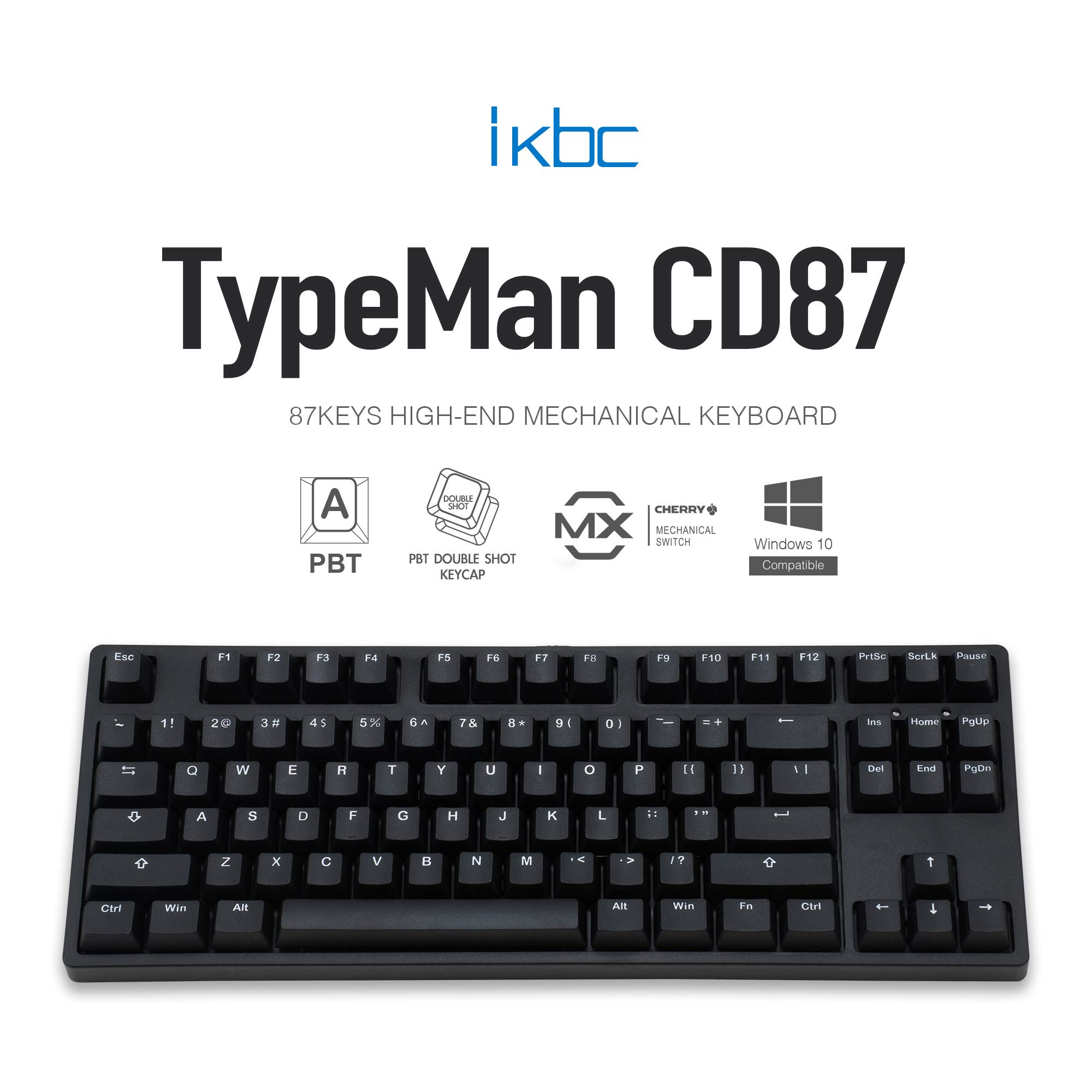 Buy iKBC CD87 v2 Mechanical Keyboard with Cherry MX Blue Switch for ...