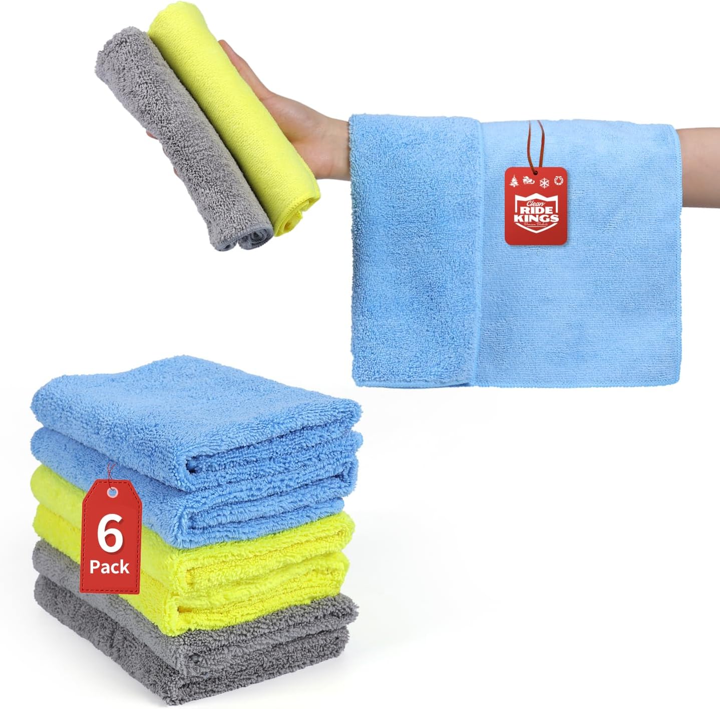 Amazon.com: RIDE KINGS Wash Cloths for Car Interior & Exterior ...
