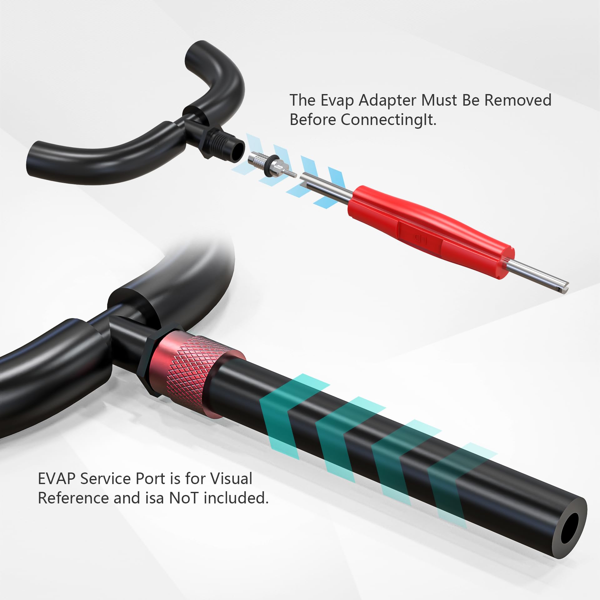 Snapklik.com : Zihvfzu EVAP Service Port Adapter Connector Kit