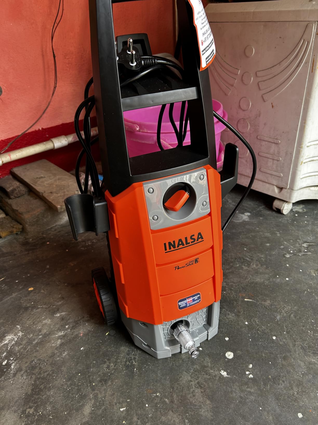 INALSA High Pressure Washer 2000W|Induction Motor|Pressure-140 Bar|Max ...