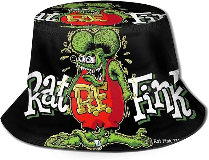 Amazon.com: Rat Fink Fishing Hats Bucket Sun Hats Breathable Fisherman ...
