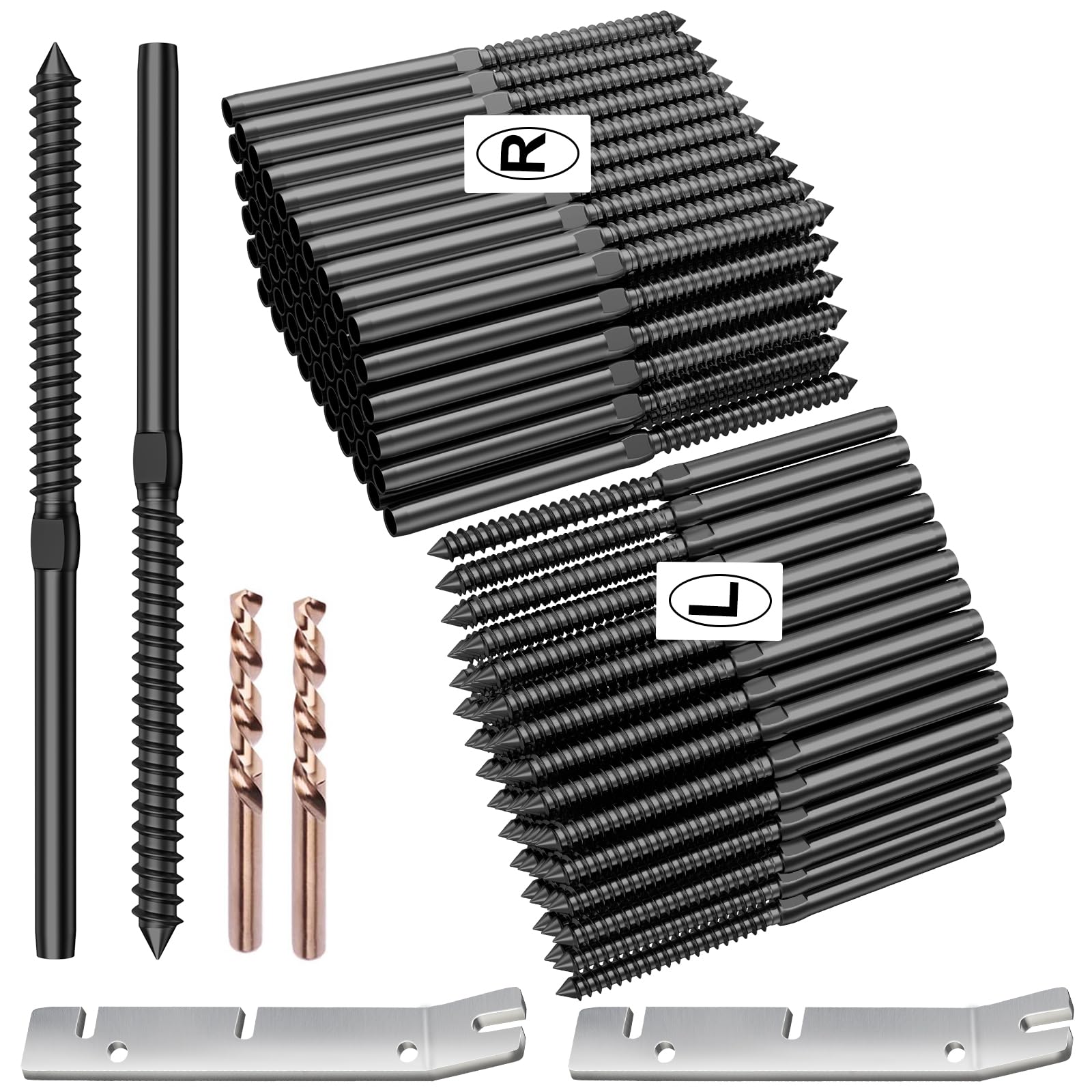 Snapklik.com : BLIKA 100 Pack T316 Stainless Steel Black Right&Left ...